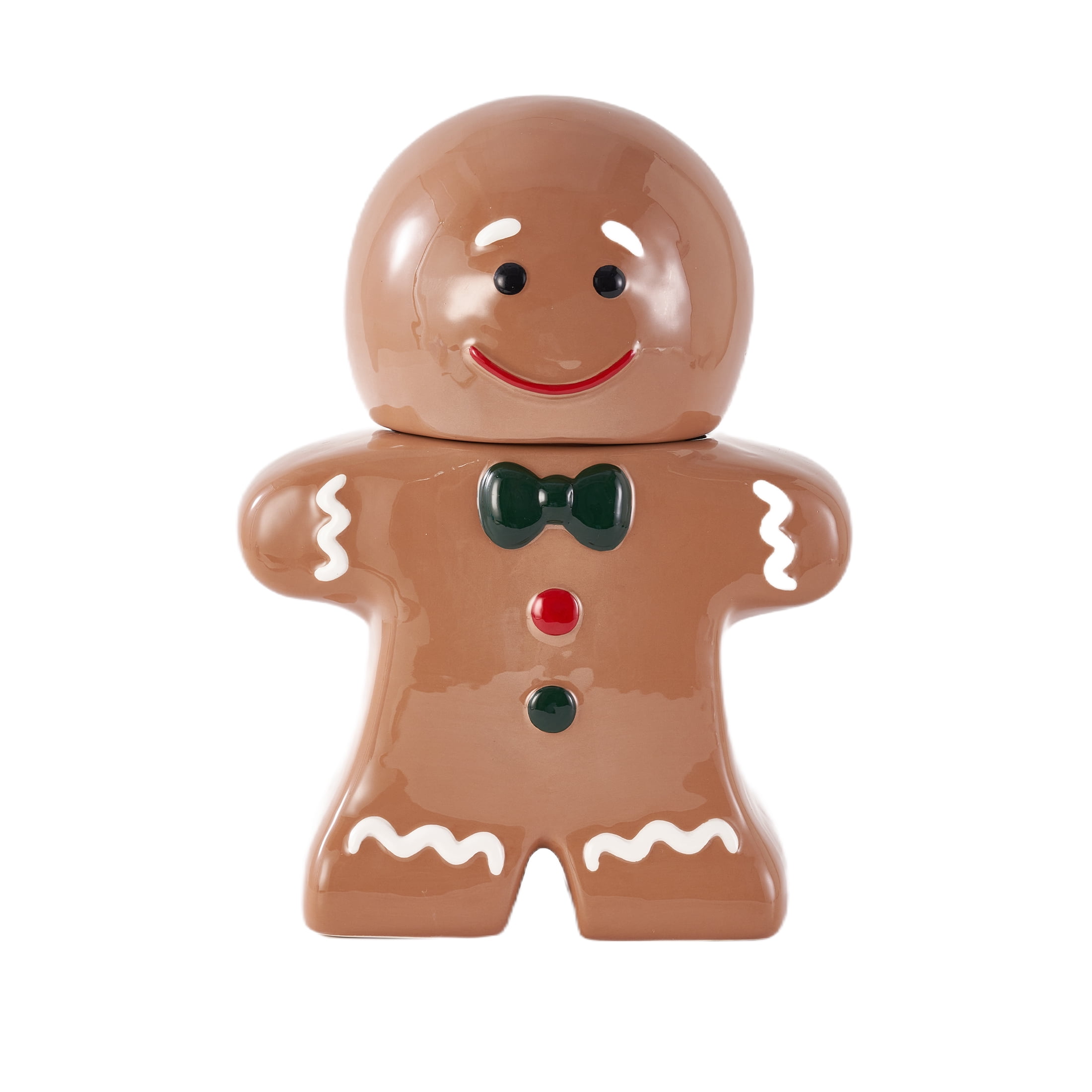 Holiday Time Ceramics Gingerbread Man Cookie Jar, Ceramic Cookie Jar ...