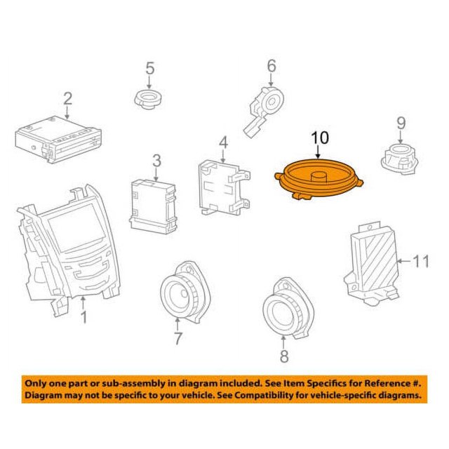 GM OEM Stereo Audio Radio-Woofer Speaker 22948986 - Walmart.com