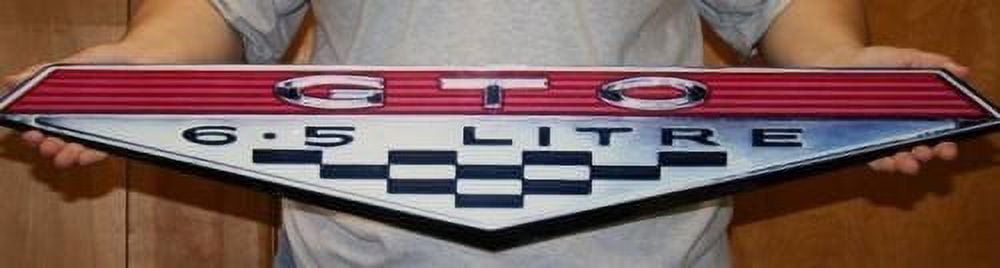 GM Pontiac GTO Emblem Metal Wall Hanging Sign : 34" x 6" - Walmart.com