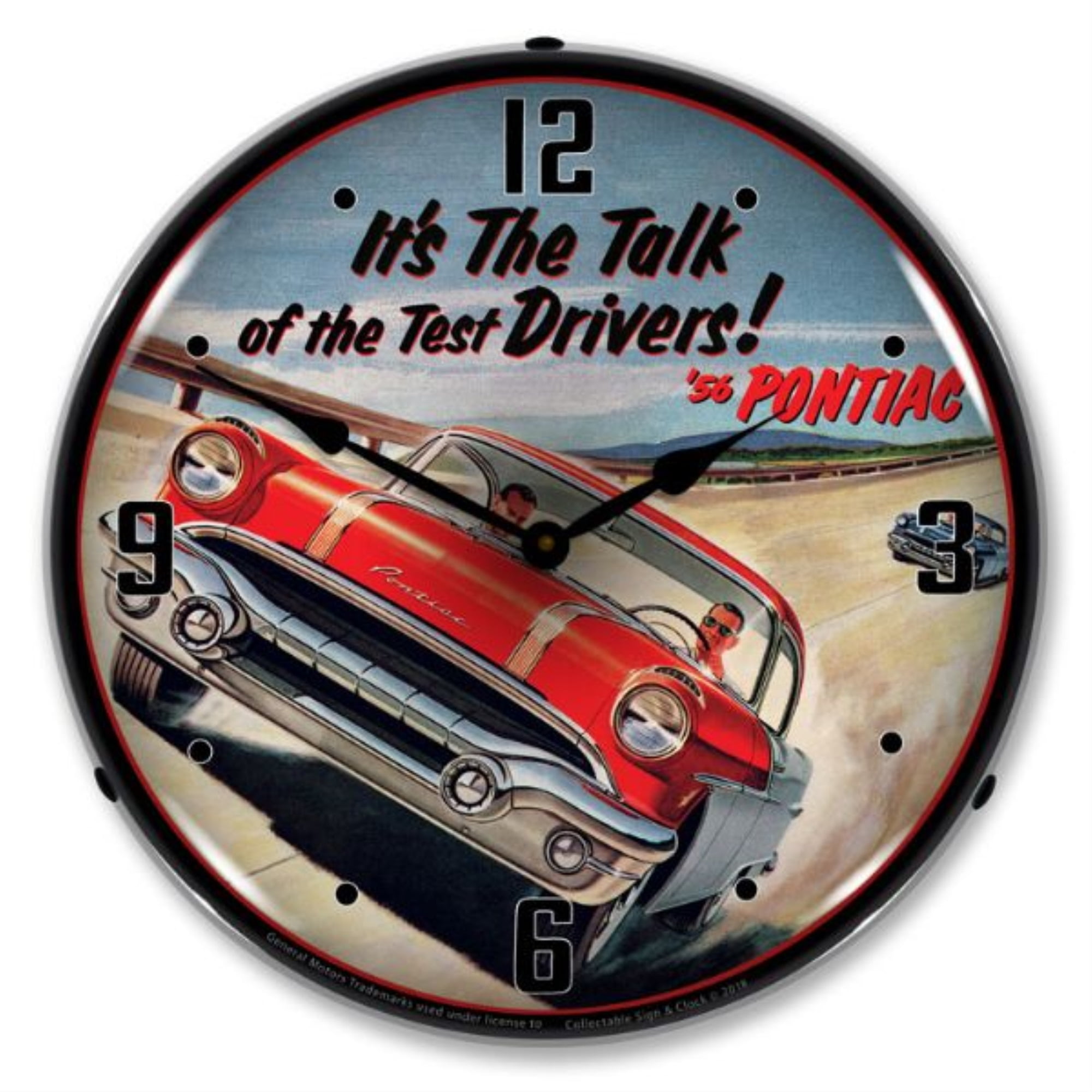GM1906997 1956 Pontiac clock - Made in USA - Walmart.com