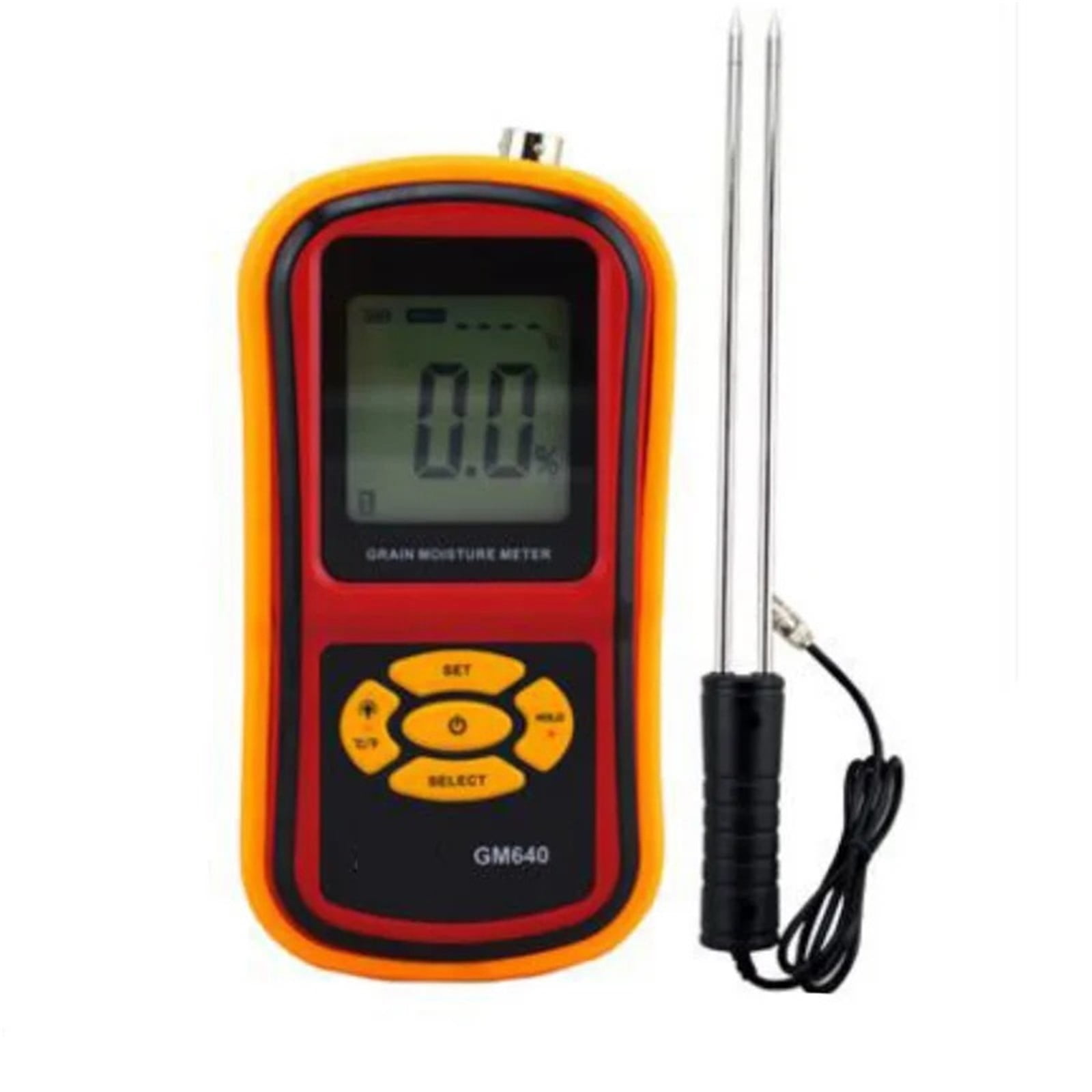 GM640 Digital Grain Moisture Meter With Measuring Probe Portable LCD ...