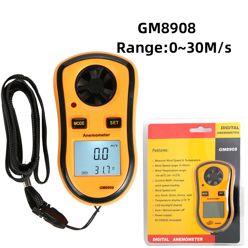 GM8903 Anemometer Wind Speed Meter Long Proble Wire Anemometer ...