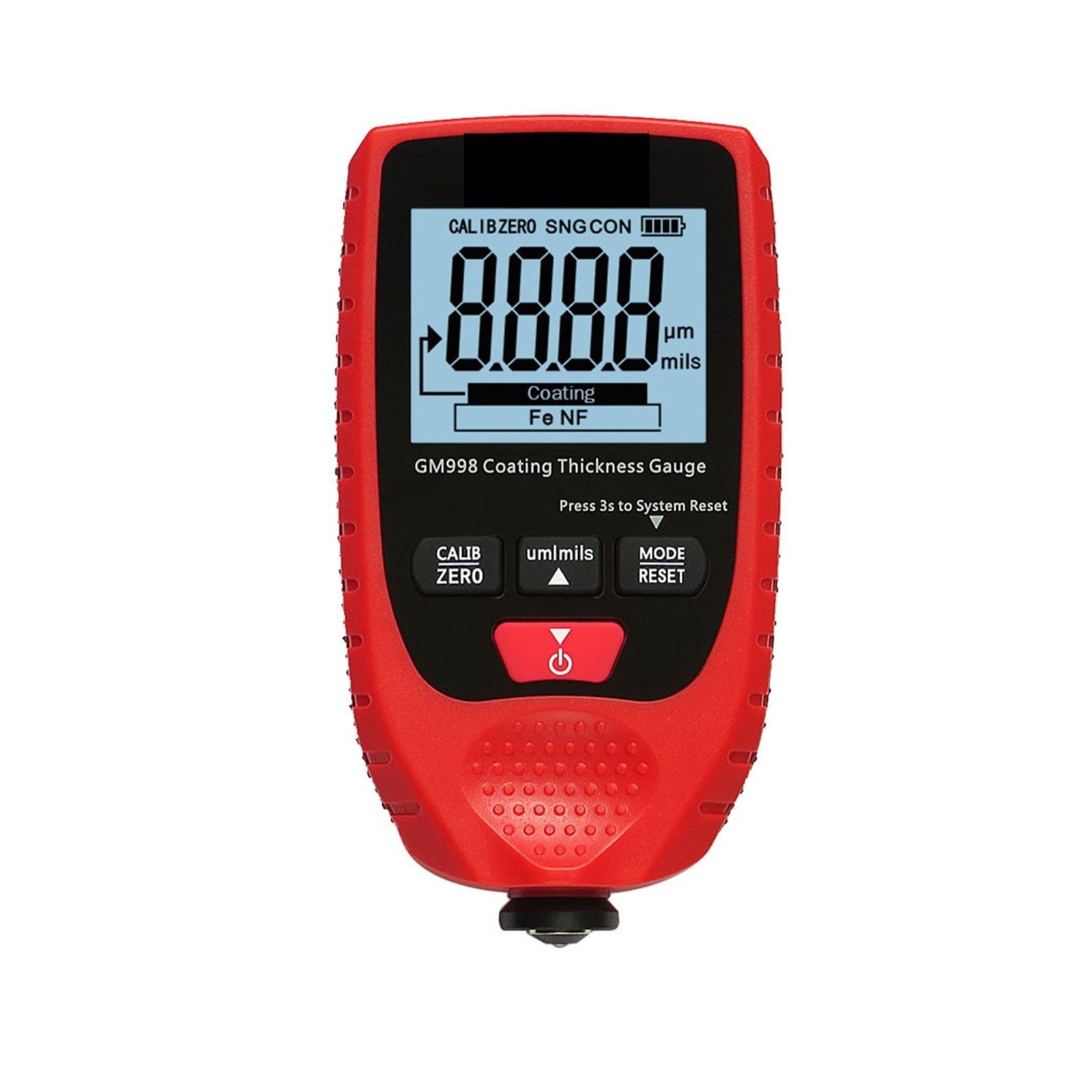 GM998 Red Paint Coating Thickness Gauge Car Paint Electroplate Metal ...