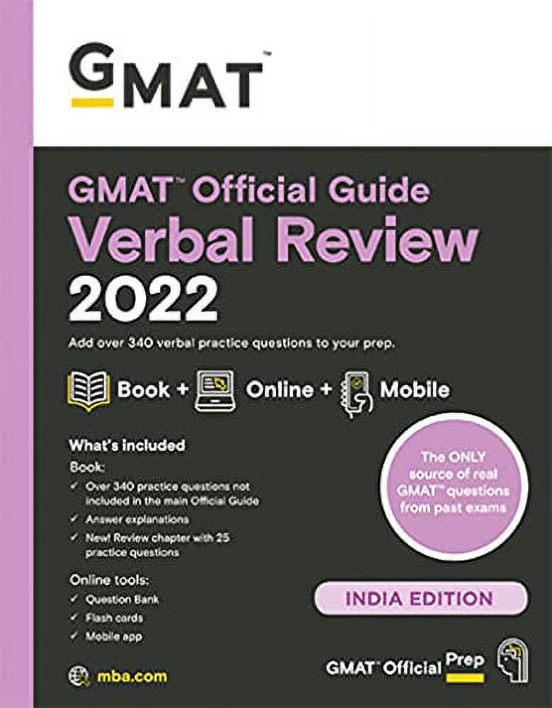 GMAT Official Guide Verbal Review 2022: Book + Online Question Bank ...