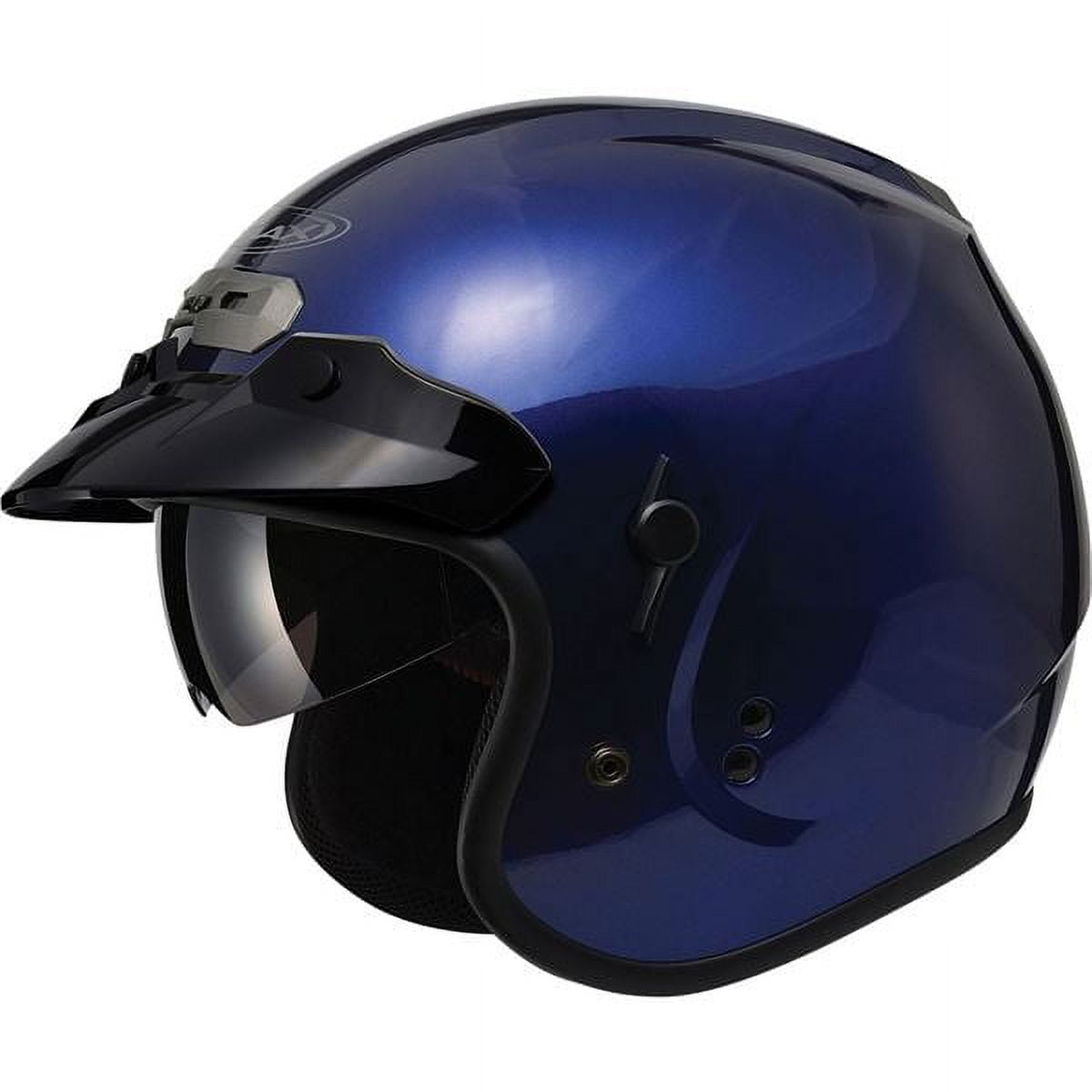 GMAX GM-32S Solid Open Face Motorcycle Helmet Blue XS - Walmart.com
