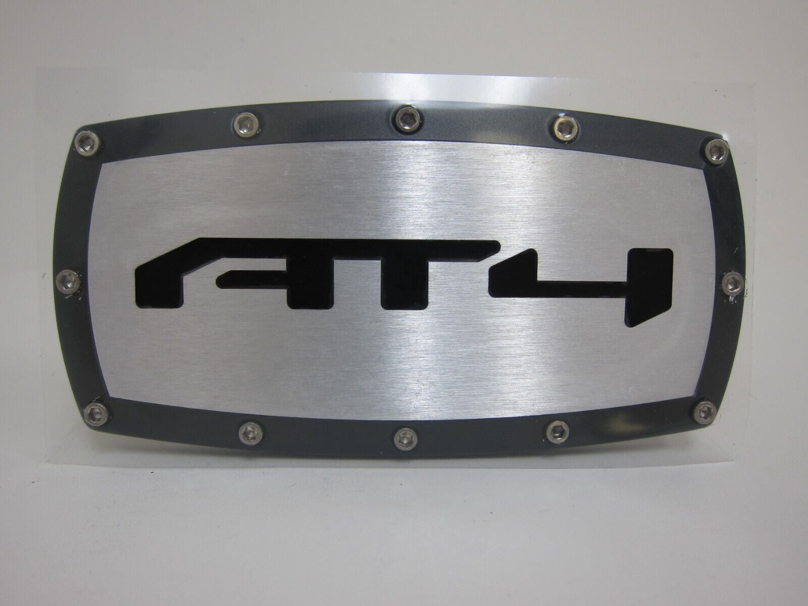 GMC AT4 Engraved Logo Black Billet Trailer Tow Hitch Cover Official ...