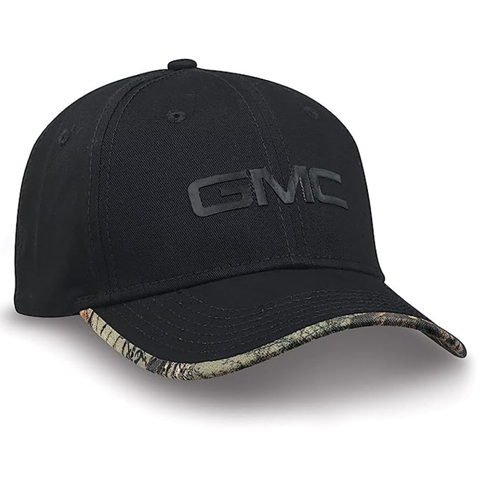 GMC Camo Trim Cap - Structured Black Twill Hat - Walmart.com
