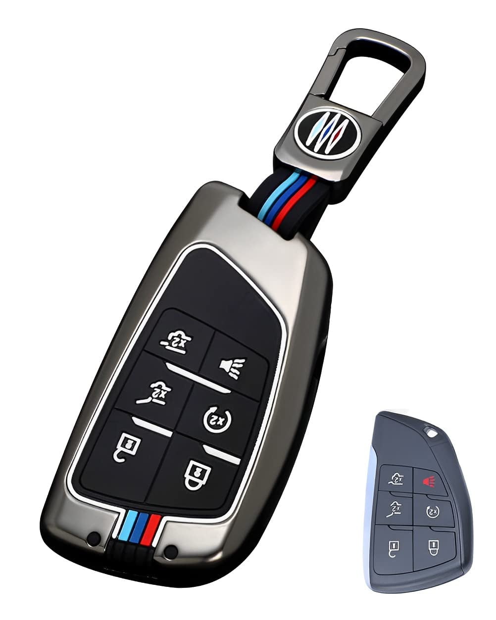 for GMC Chevy Key Fob Cover Case Metal Shell Smart Keys Holder ...