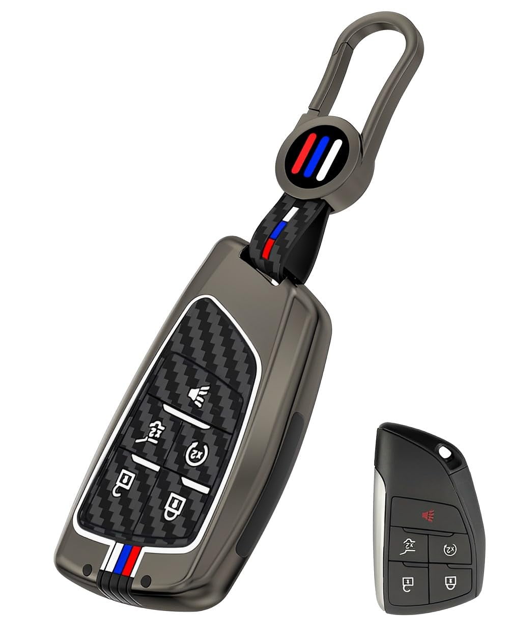 for GMC Chevy Key Fob Cover Case Metal Shell Smart Keys Holder ...