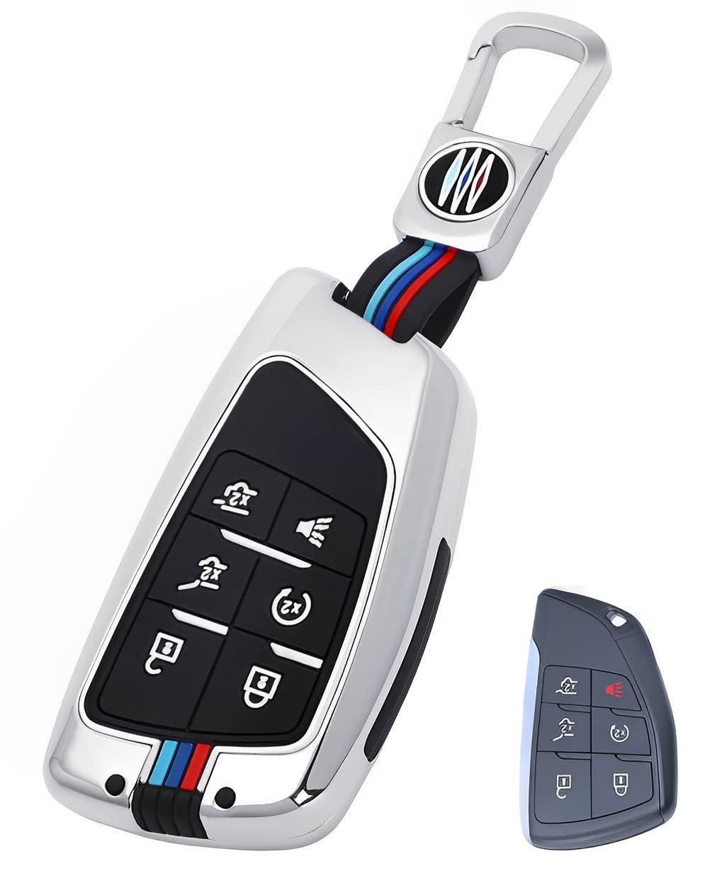 for GMC Chevy Key Fob Cover Case Metal Shell Smart Keys Holder ...