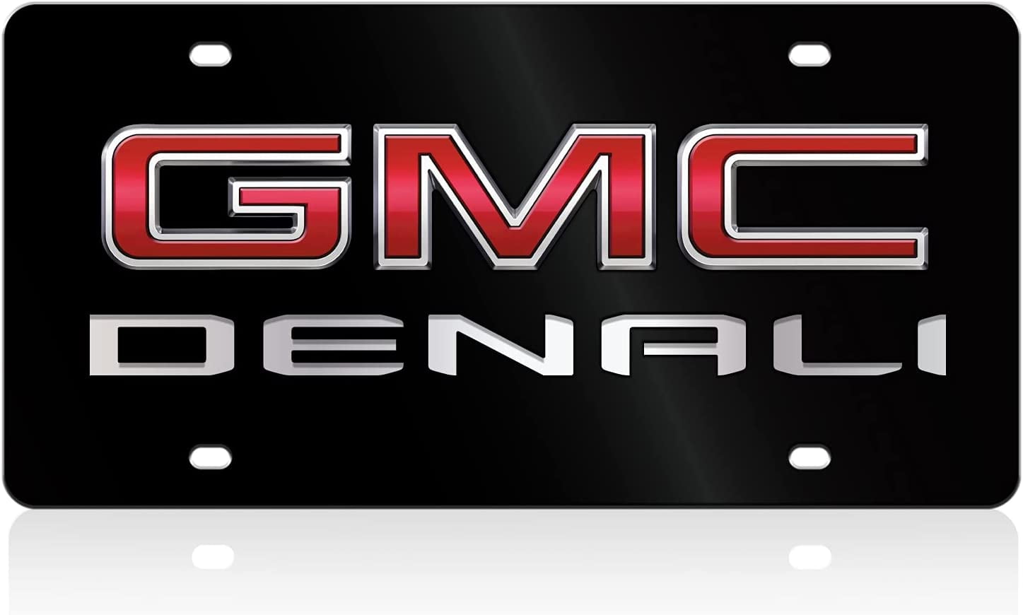 GMC Denali Inlaid Design Matte Black License Plate Official Licensed ...