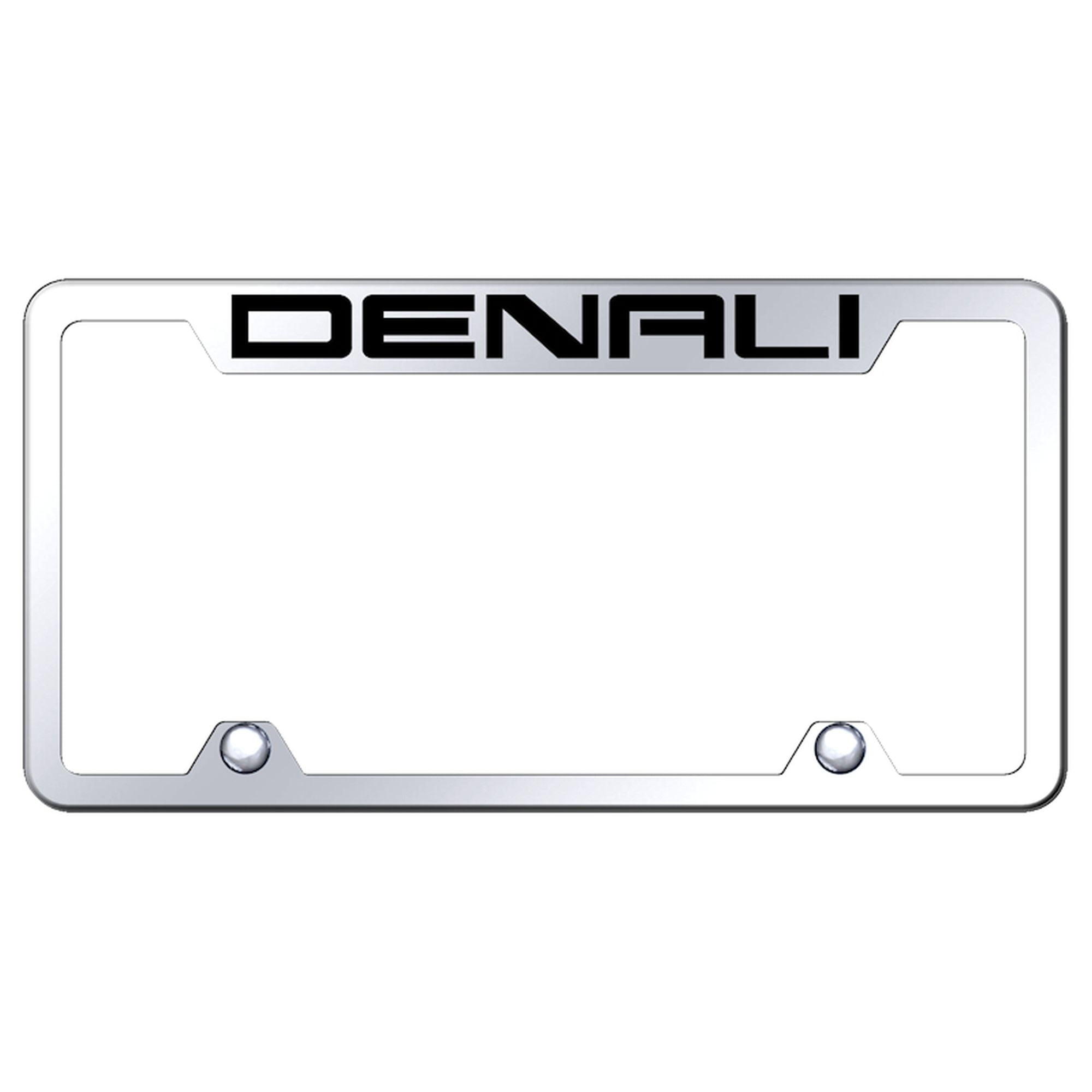 GMC Denali Logo Stainless Steel Truck Cut-Out License Plate Frame ...
