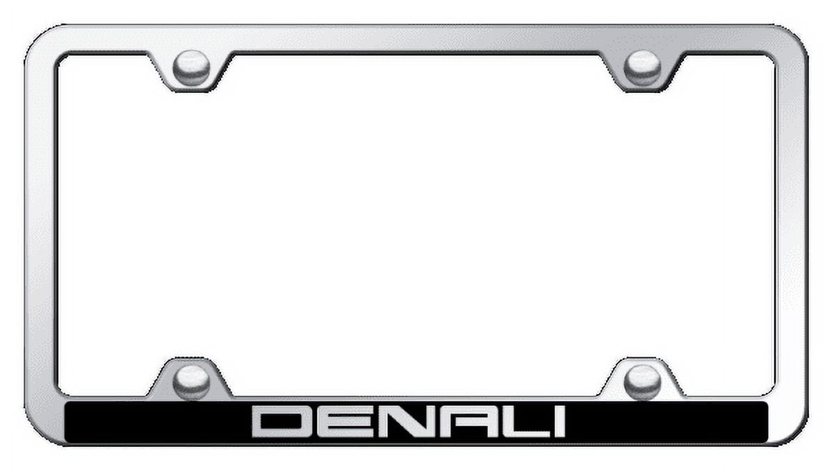 GMC Denali Logo Wide Body Chrome ABS License Plate Frame Official ...