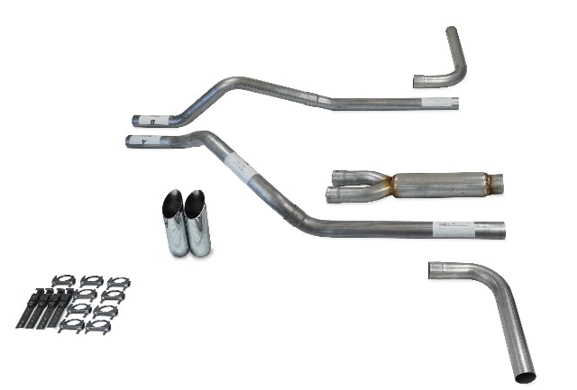 GMC Jimmy 00-04 2.5" Dual Exhaust Kits Glasspack Side Ex Slash Tips ...