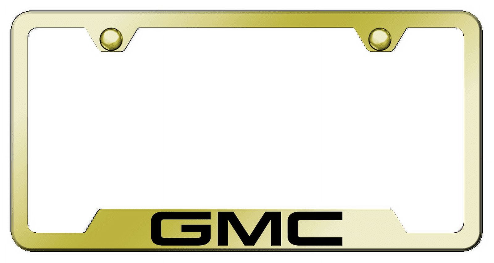 GMC Laser Etched Logo Cut-Out License Plate Frame (Gold) - Walmart.com