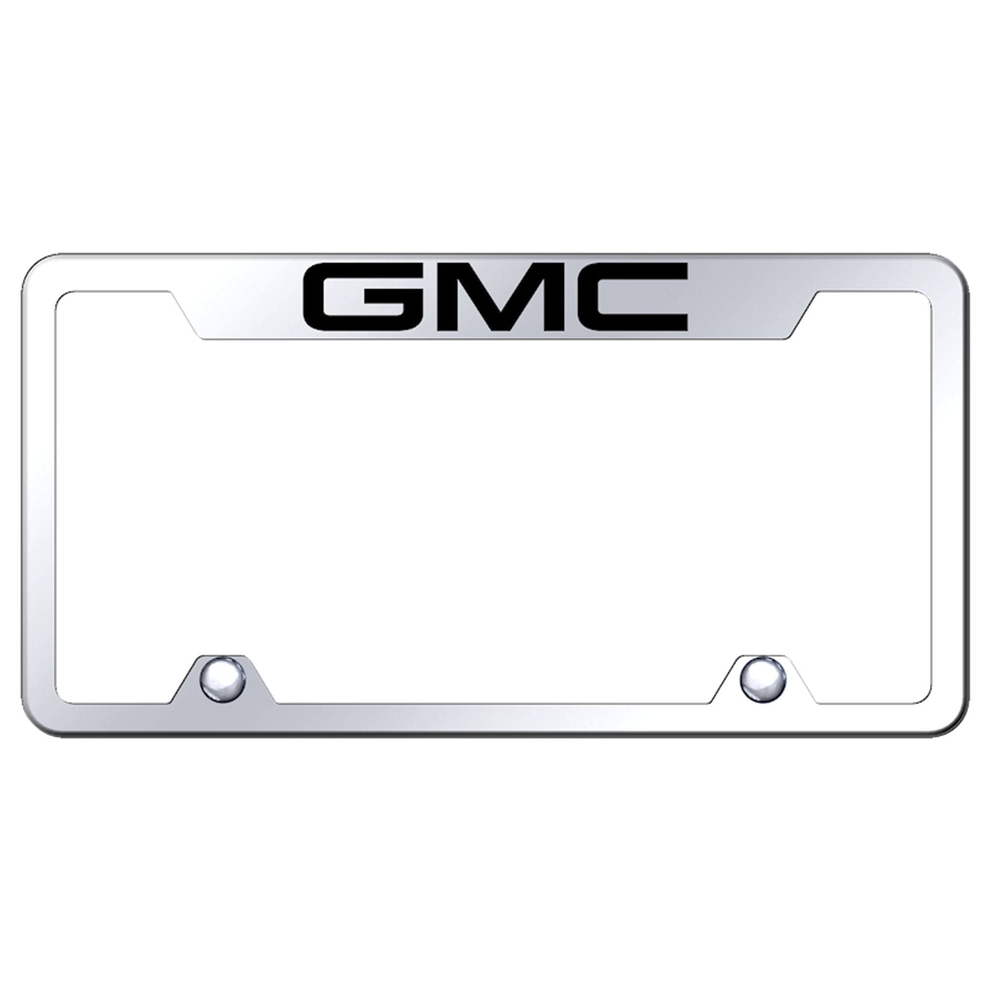 GMC Laser Etched Logo Stainless Steel Truck CutOut License Plate Frame ...