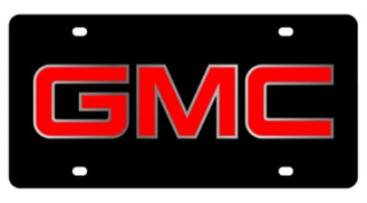 GMC Logo Black Laser Cut License Plate - Walmart.com