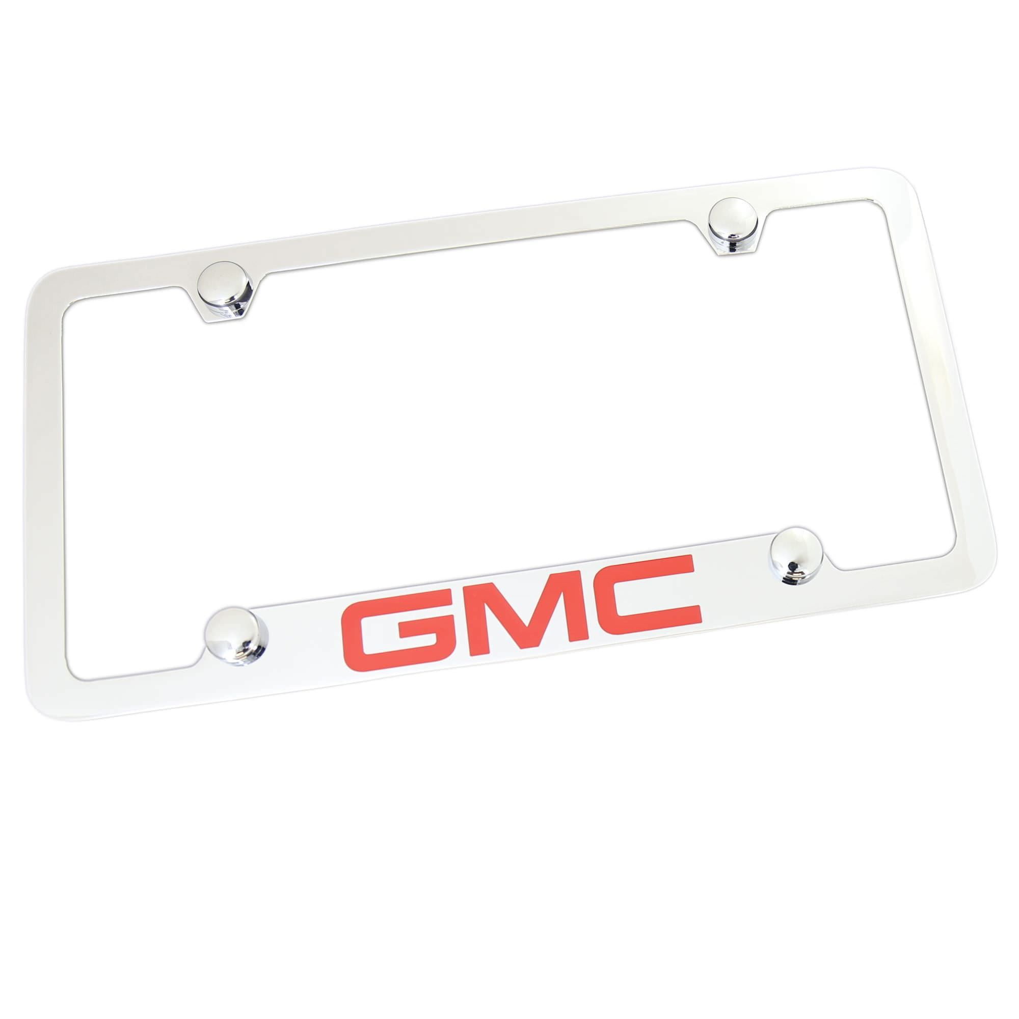 GMC Logo License Plate Frame With Holes (Chrome) - Walmart.com