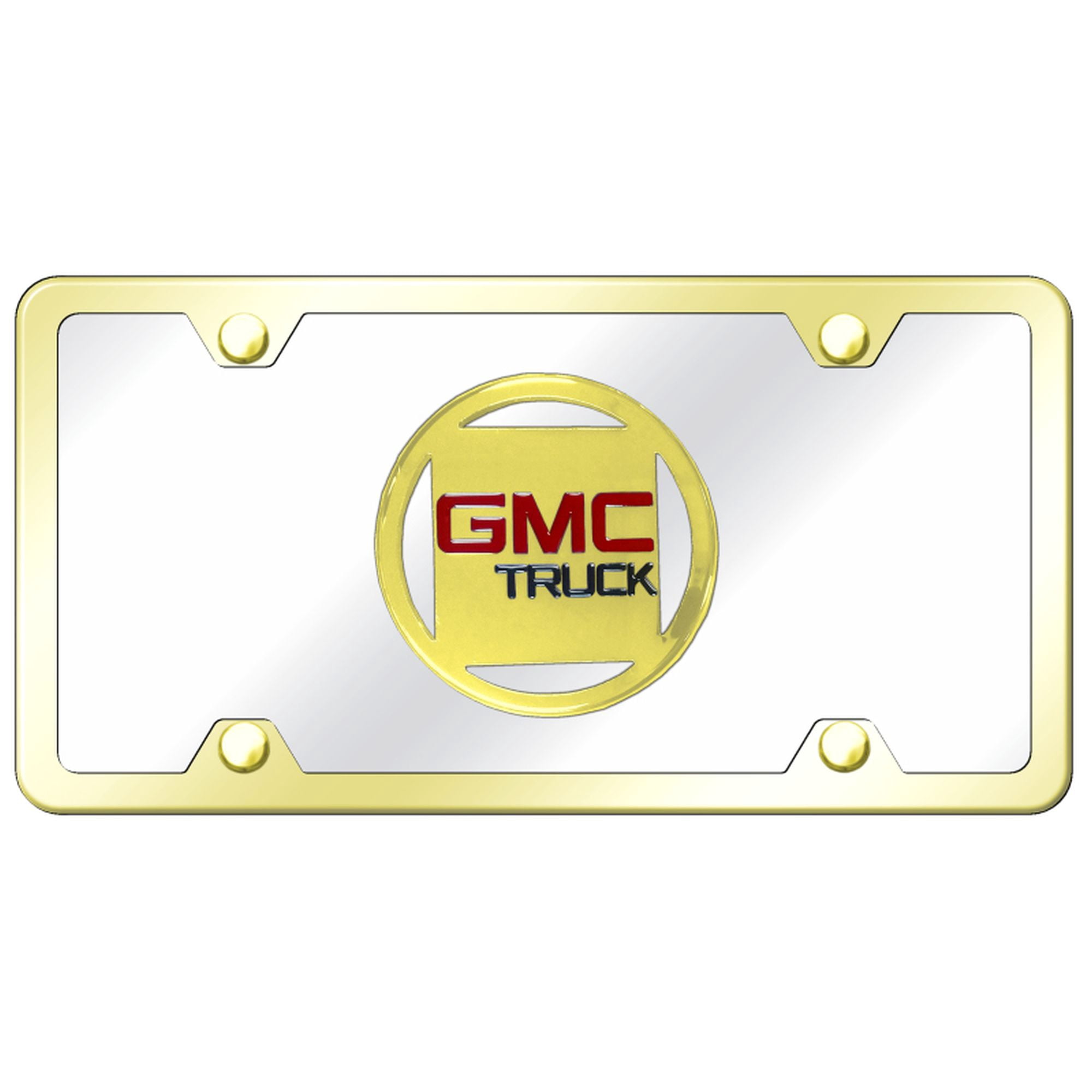 GMC Logo License Plate Kit (Gold on Mirrored) - Walmart.com