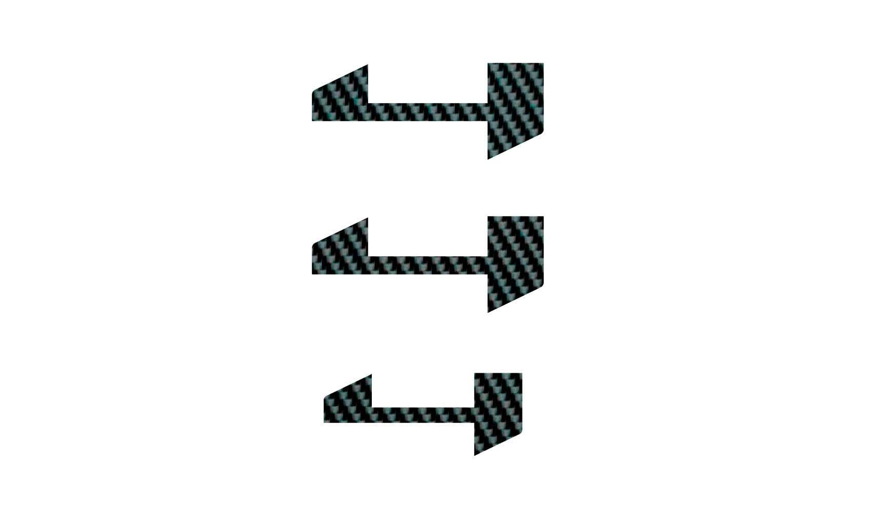 GMC SIERRA Carbon Fiber AT4 Emblem Inlay Decals 2019-2025 Set of 3 GM ...