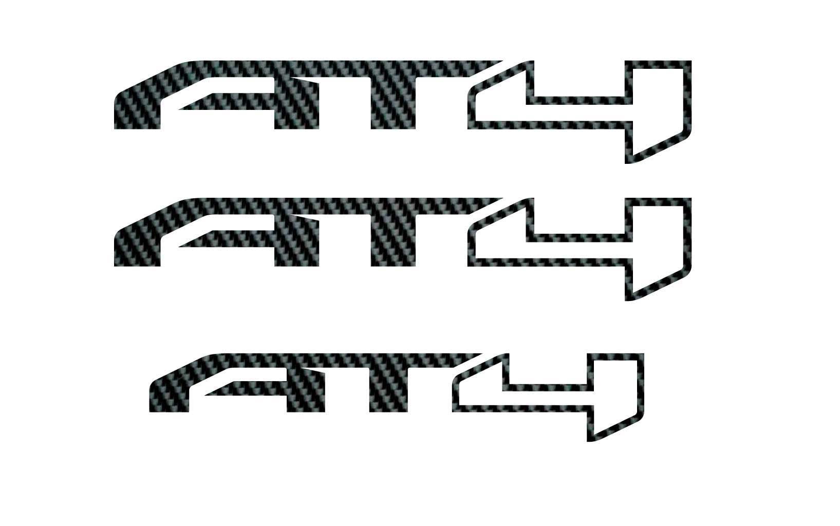 GMC SIERRA Carbon Fiber AT4 Emblem Overlay Decals 2019-2026 Set of 3 GM ...
