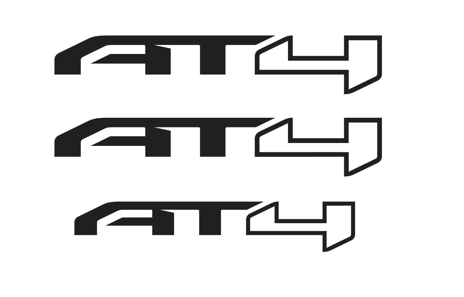 GMC SIERRA Gloss Black AT4 Emblem Overlay Decals 2019-2026 Set of 3 GM ...
