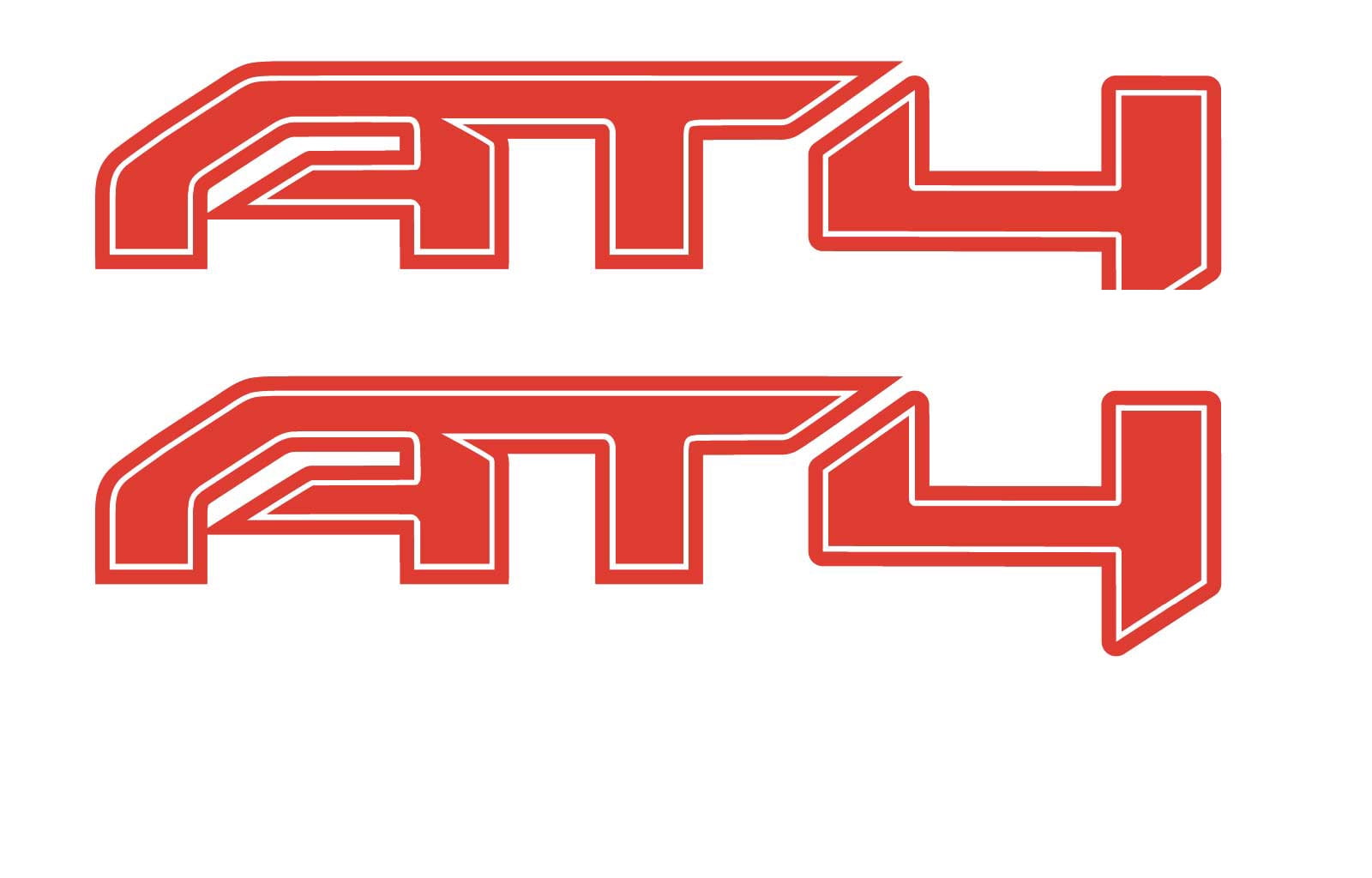 GMC SIERRA Red AT4 Bedside Decals 2019-2025 Set of 2 GM Licensed ...