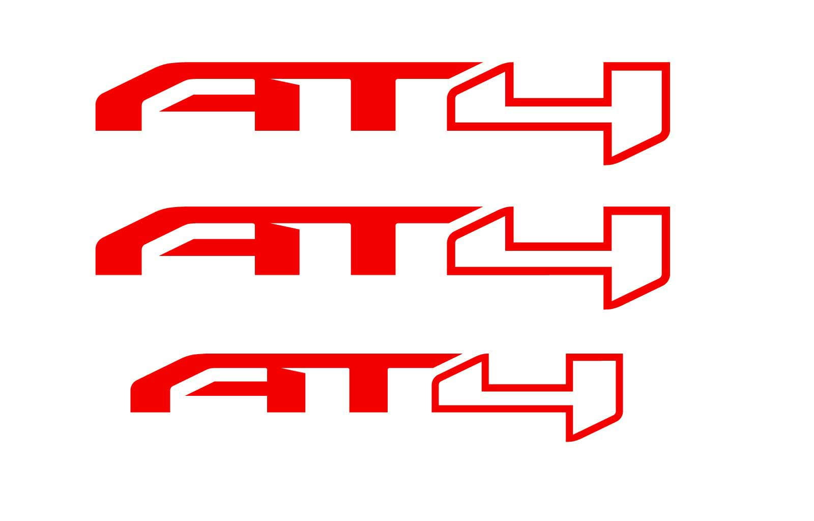 GMC SIERRA Red AT4 Emblem Overlay Decals 2019-2025 Set of 3 GM Licensed ...