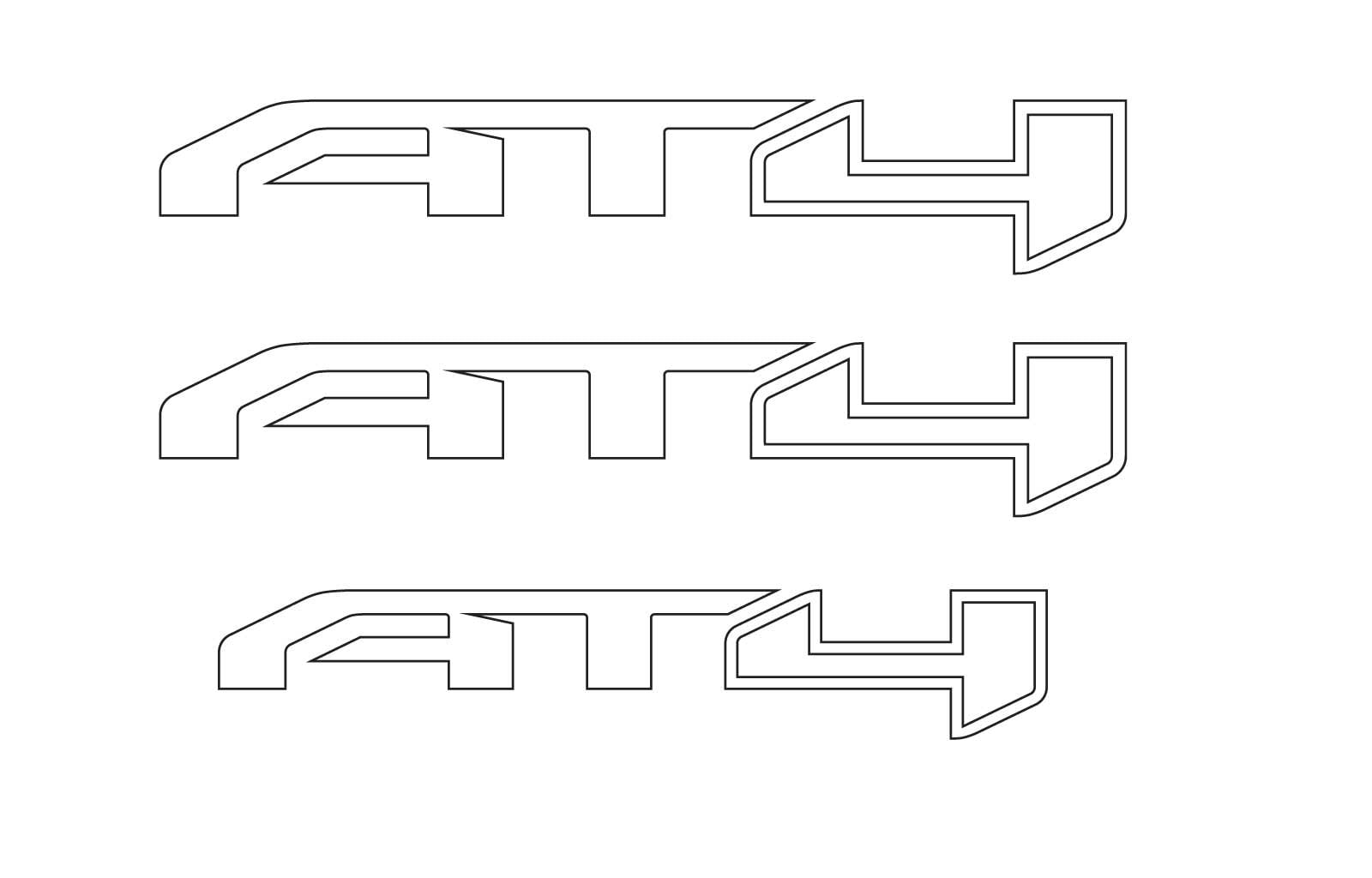 GMC SIERRA White AT4 Emblem Overlay Decals 2019-2025 Set of 3 GM ...