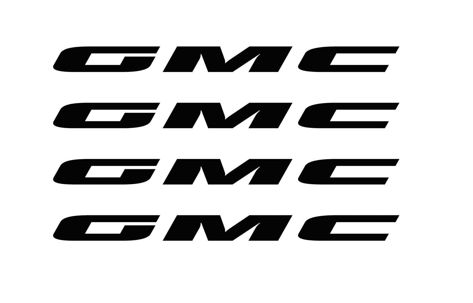 GMC Sierra 1500 2500HD 3500HD Gloss Black GMC Door Handle Decals Set ...