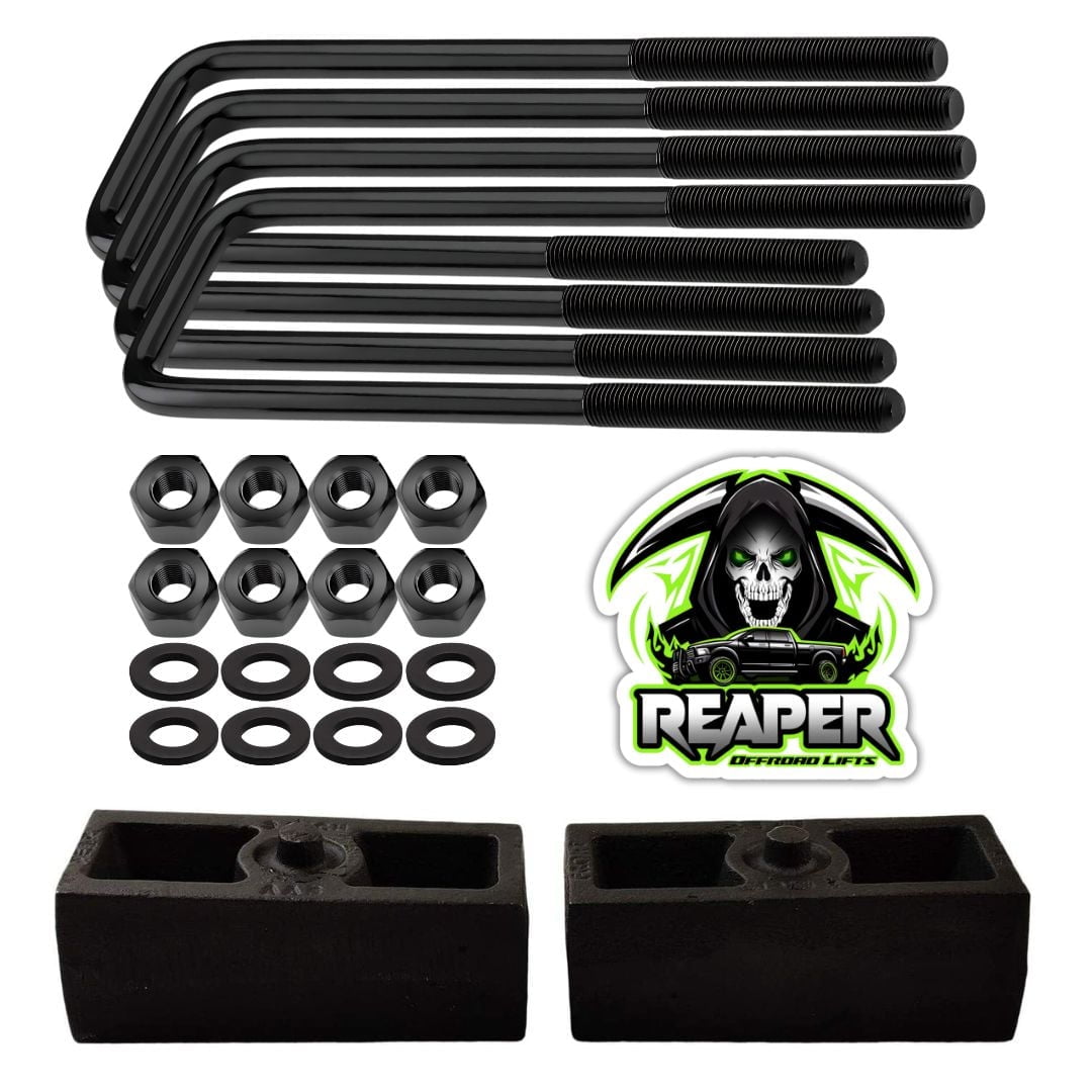 GMC Sierra + Chevrolet Silverado 1500 2WD 4WD 2" Cast Iron Lift Blocks ...