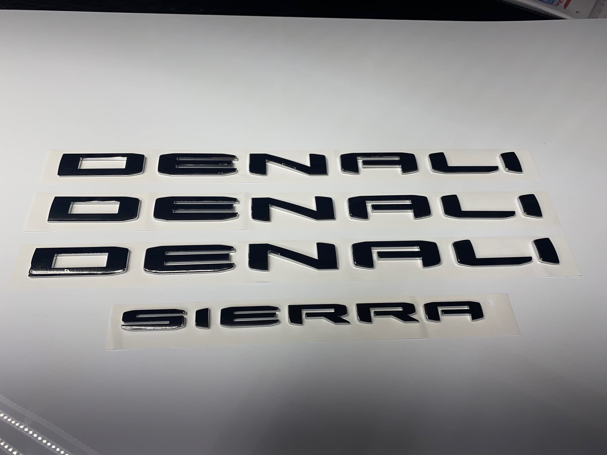 GMC Sierra DENALI Emblem Overlay Decal Lettering Set 2019-2025 GM ...