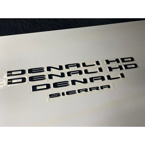GMC Sierra DENALI HD Emblem Overlay Decal Lettering Set 2019-2026 GM ...