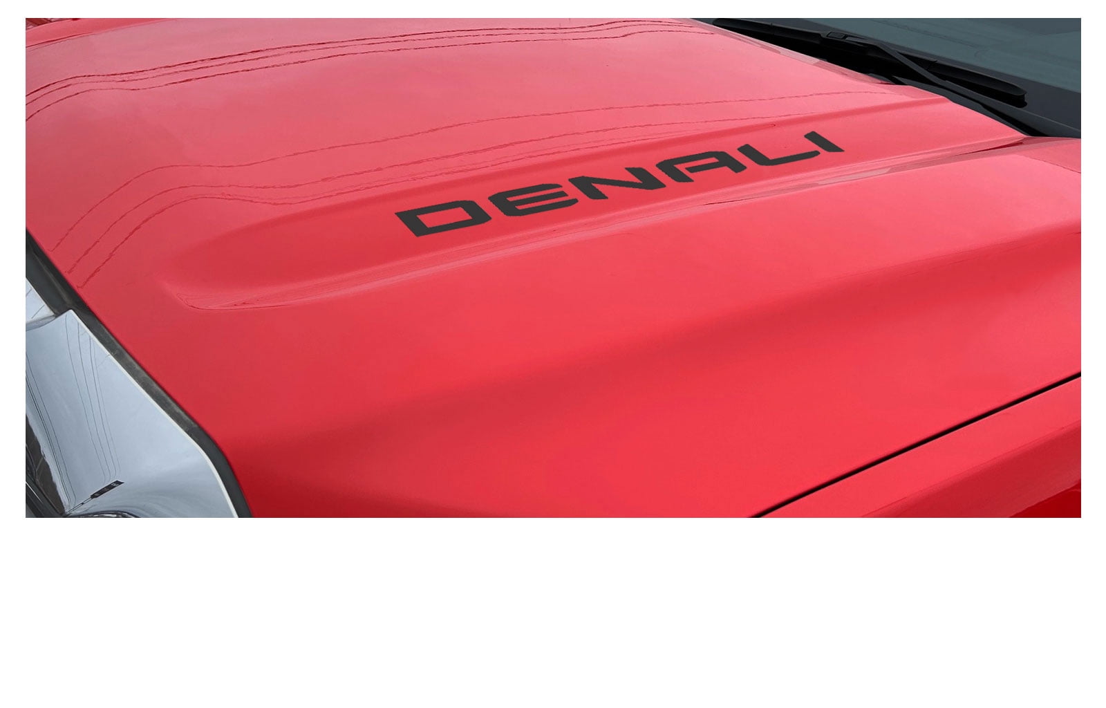 GMC Sierra Denali Matte Black Hood Lettering Decals 2019-2026 Set of 2 ...
