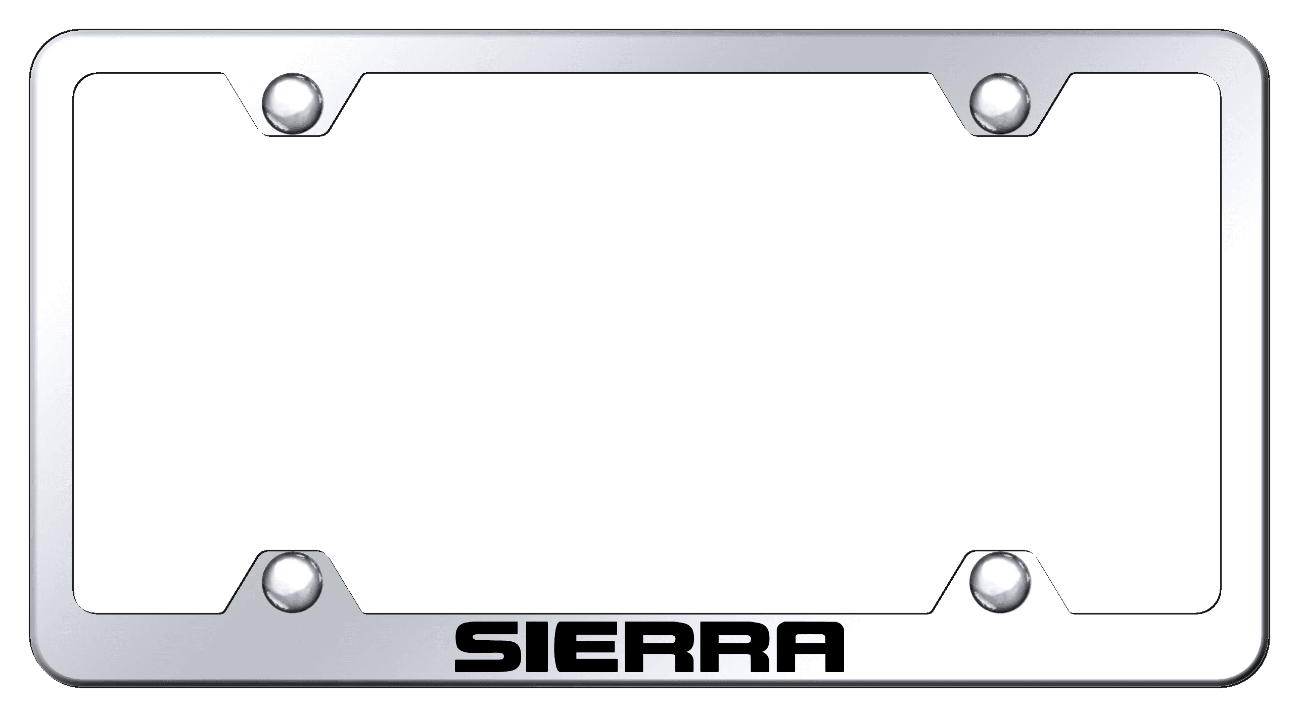 GMC Sierra Laser Etched Logo Stainless Steel Wide Body License Plate ...