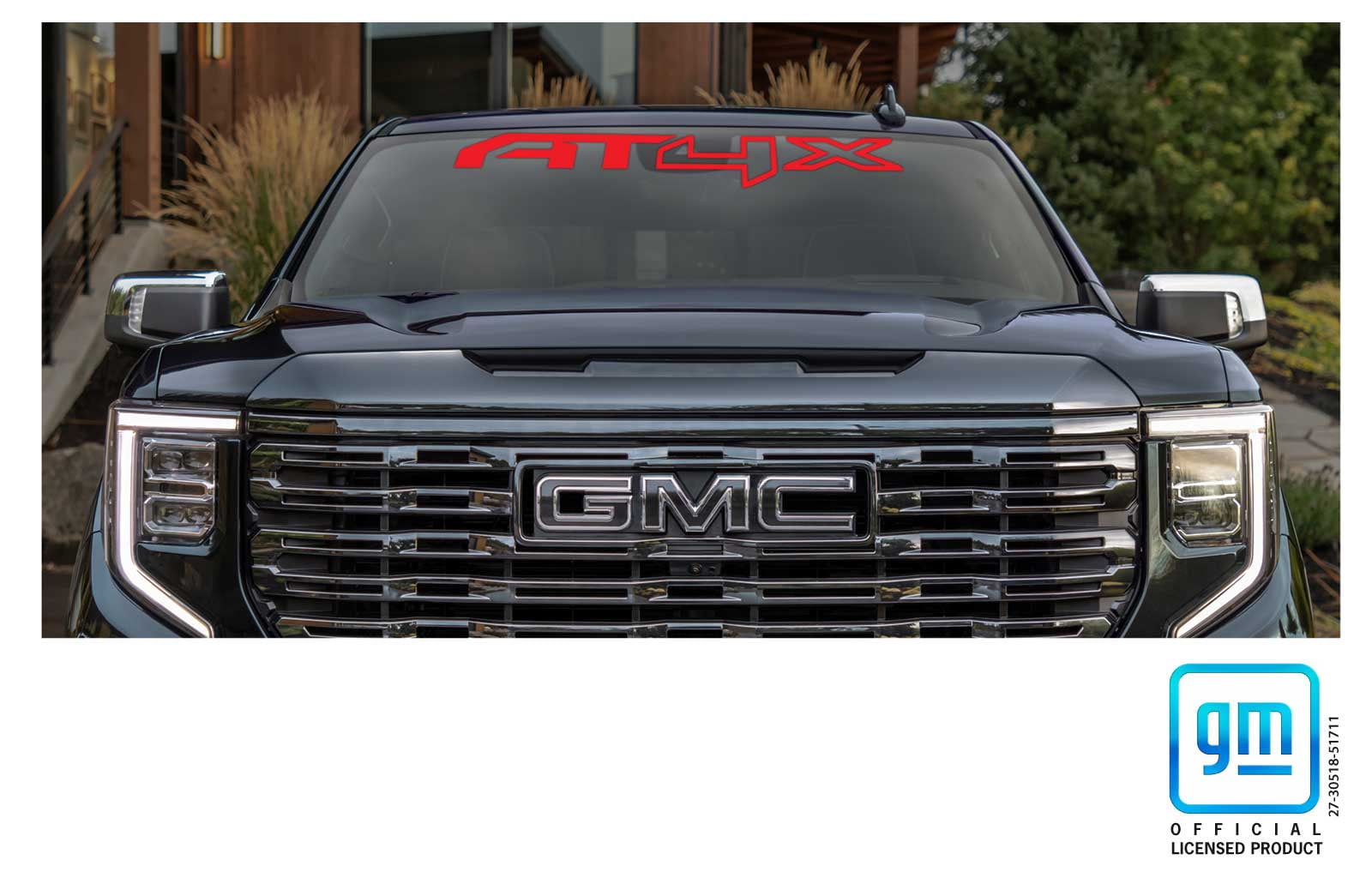 GMC Sierra Red AT4X Windshield Banner Decal 2019-2025 - Walmart.com