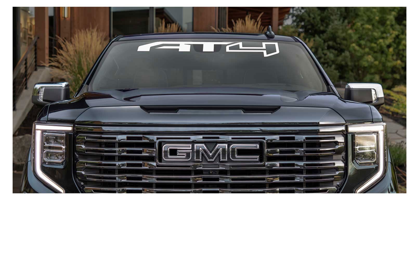 GMC Sierra White AT4 Windshield Banner Decal 2019-2025 GM Licensed ...