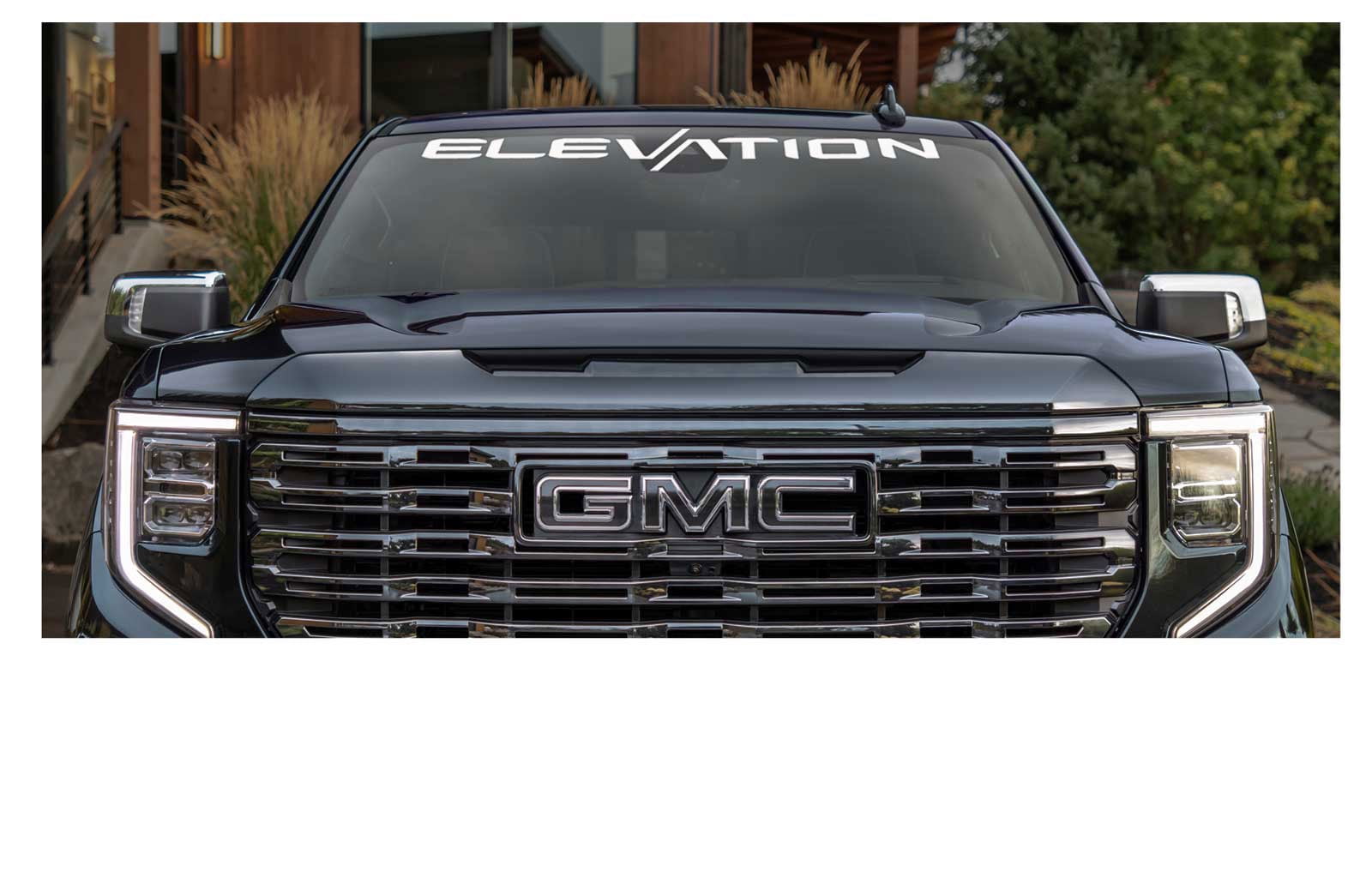 GMC Sierra White Elevation Windshield Banner Decal 2019-2026 GM ...
