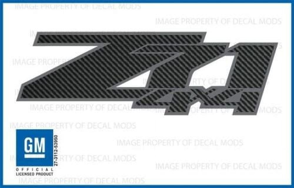 GMC Sierra Z71 4x4 decals stickers Carbon Fiber Black Pattern - FCFB ...