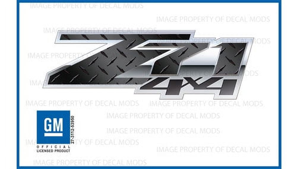 GMC Sierra Z71 4x4 decals stickers Diamond Plate Black Special ...