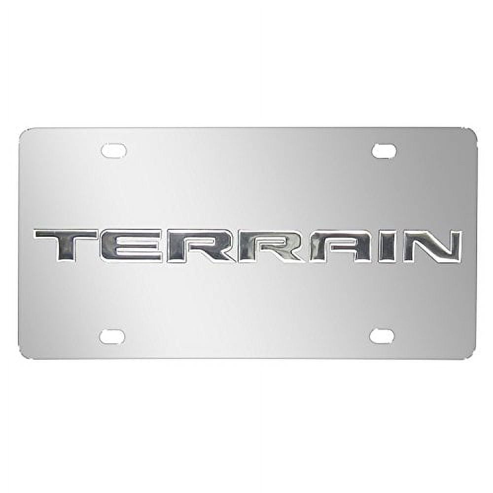 GMC Terrain 3D Nameplate Mirror Chrome Stainless Steel License Plate ...