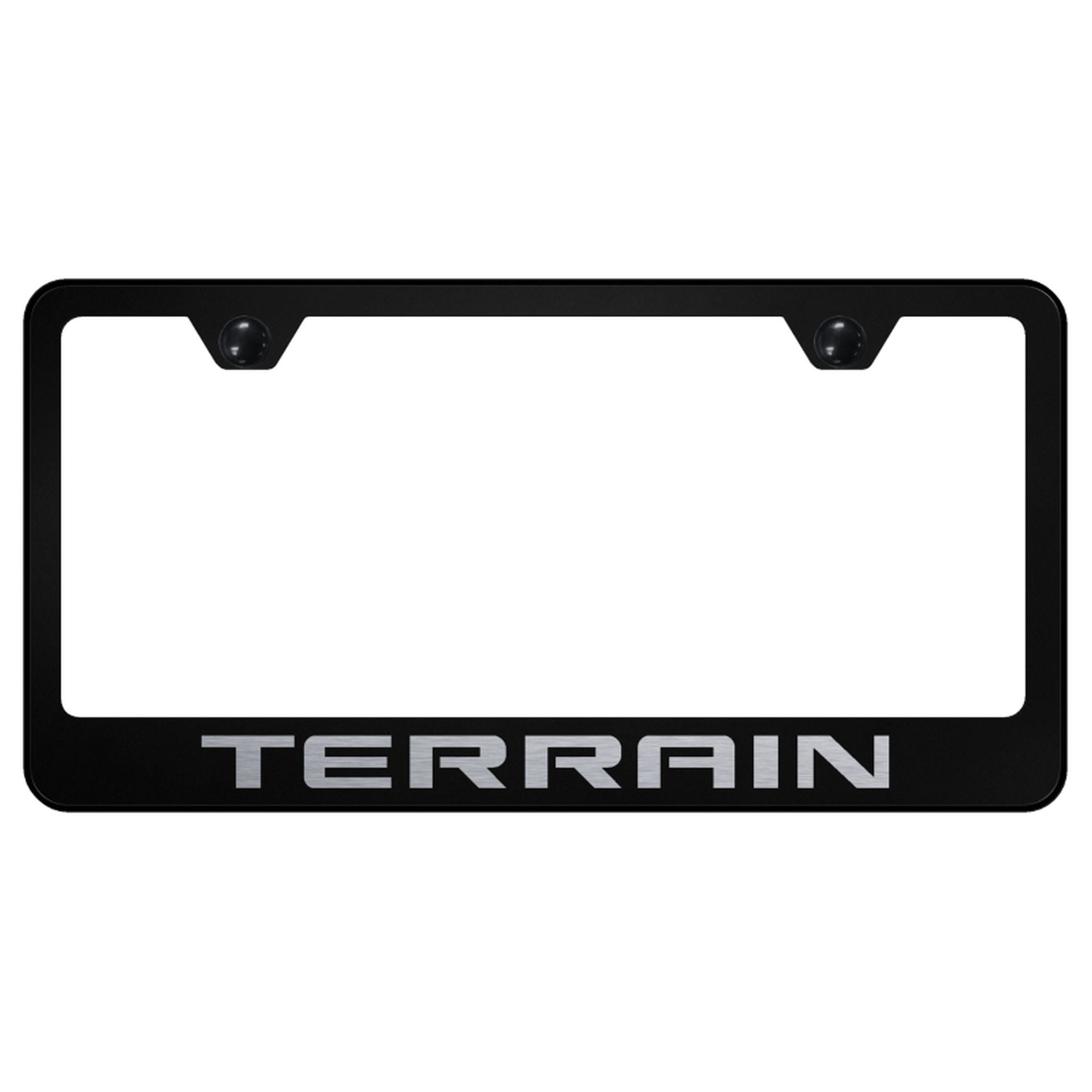 GMC Terrain Laser Etched Logo Stainless Steel License Plate Frame ...