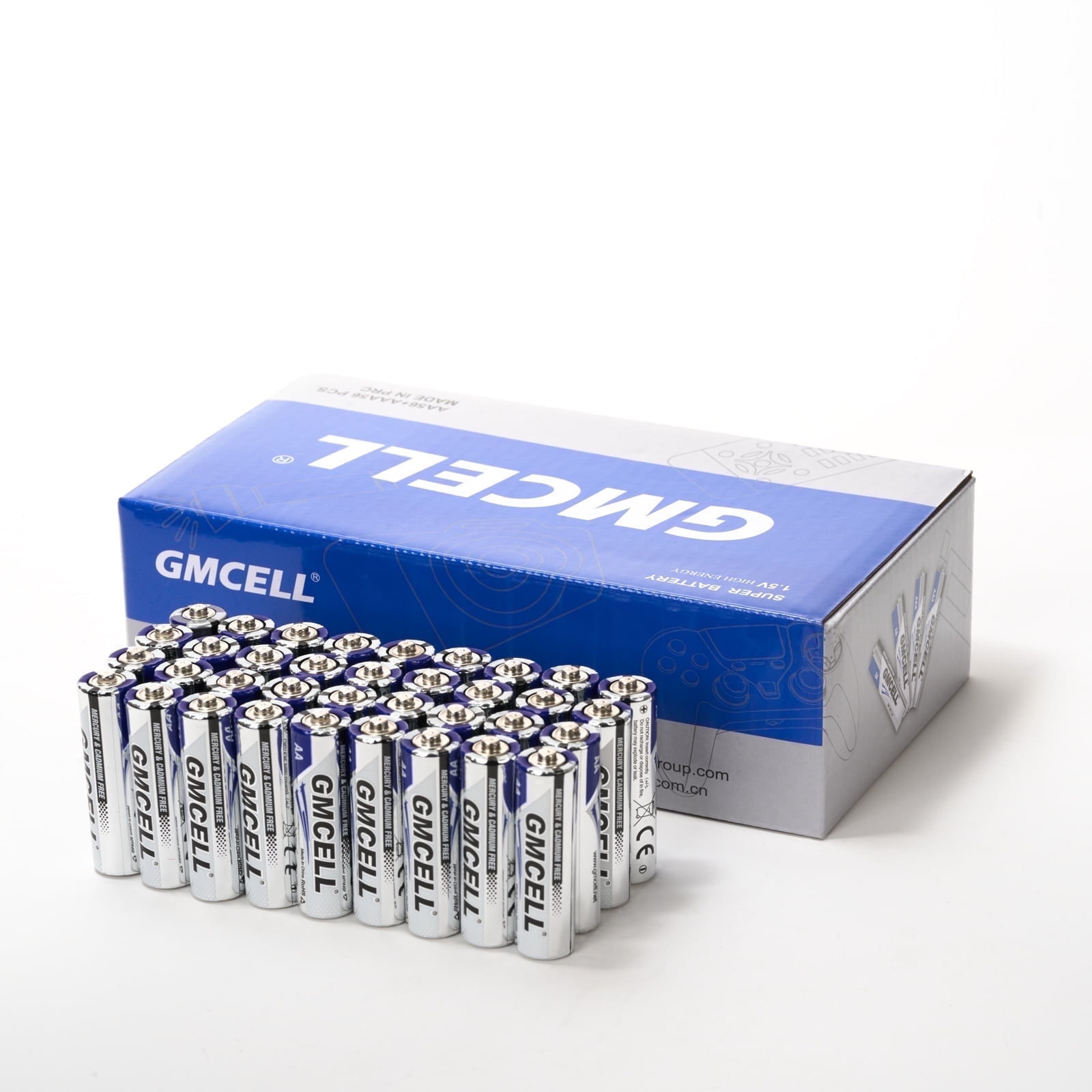 GMCELL Carbon Zinc Battery Set 40 AAA & 36 AA for Various Home Devices ...