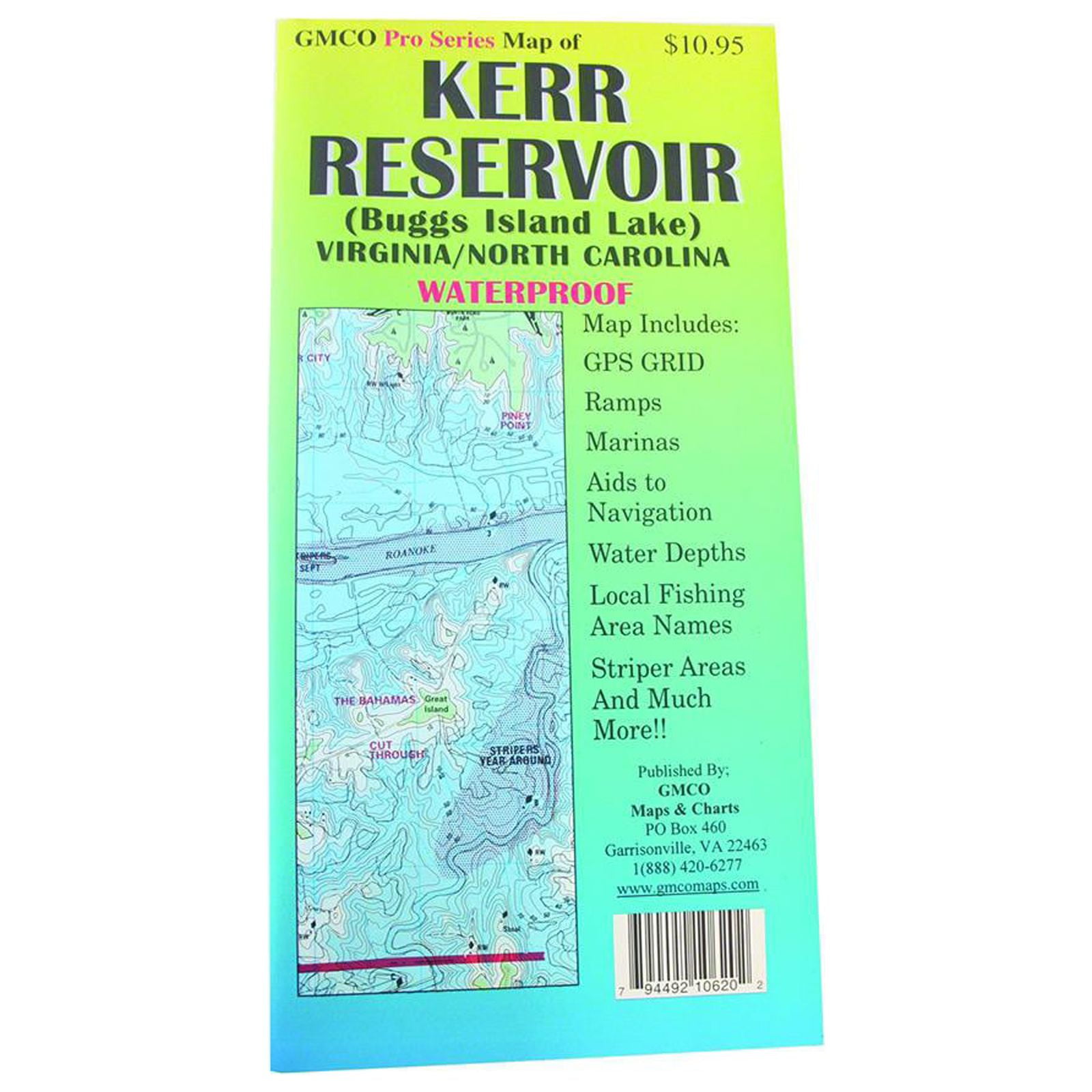 GMCO 10620PS Kerr Reservoir Sheet Map Pro Series GPS/Folded - Walmart.com