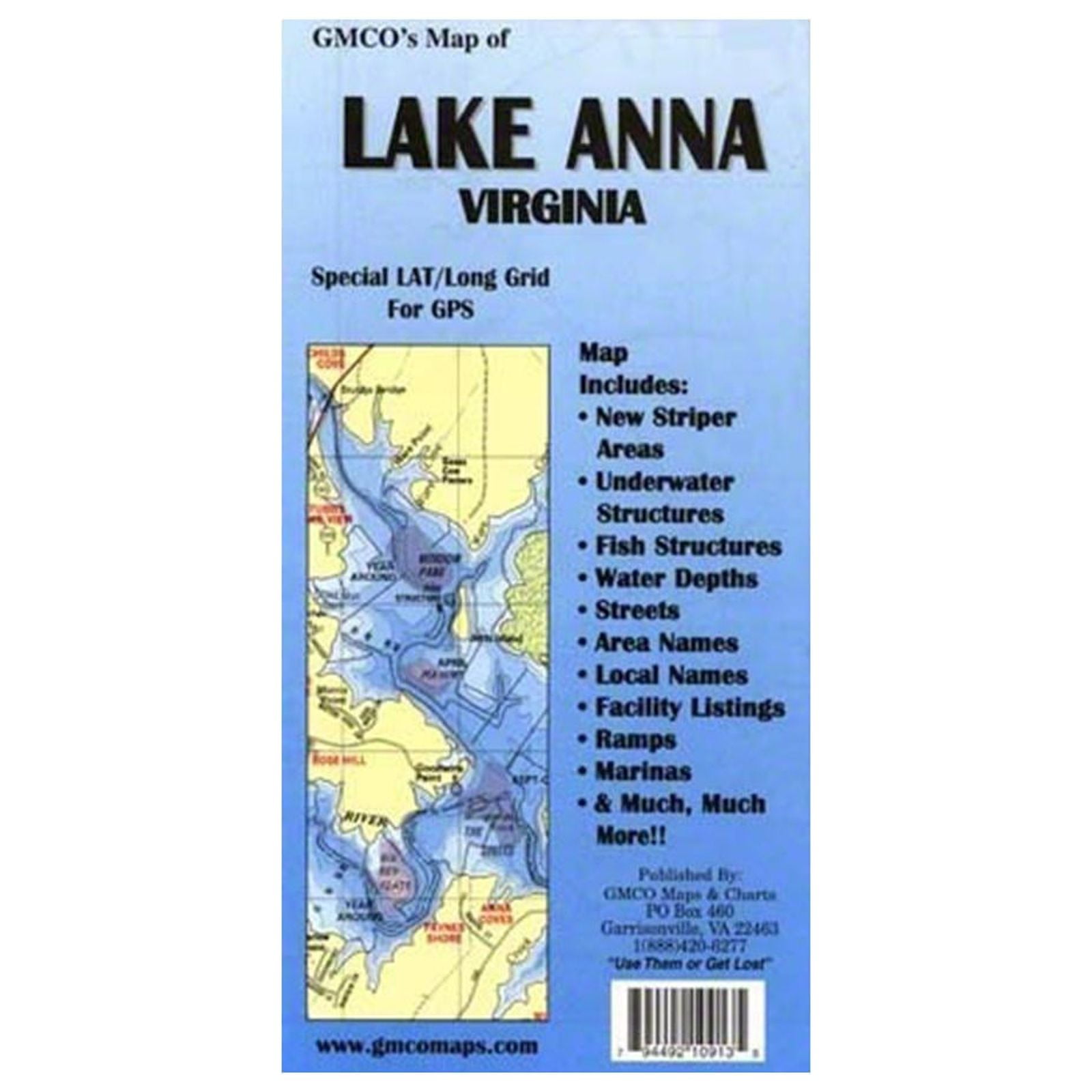 GMCO 10900 Lake Anna Map GPS/Folded GPS/Folded - Walmart.com