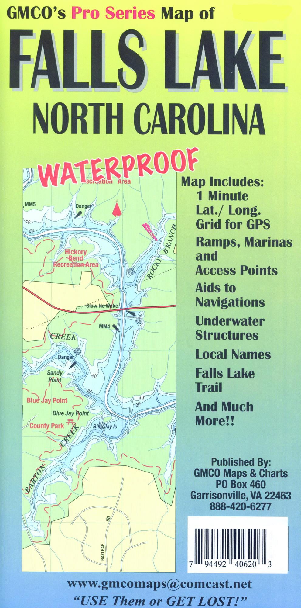 GMCO 40600PS Falls Lake Map Pro Series GPS/Folded - Walmart.com
