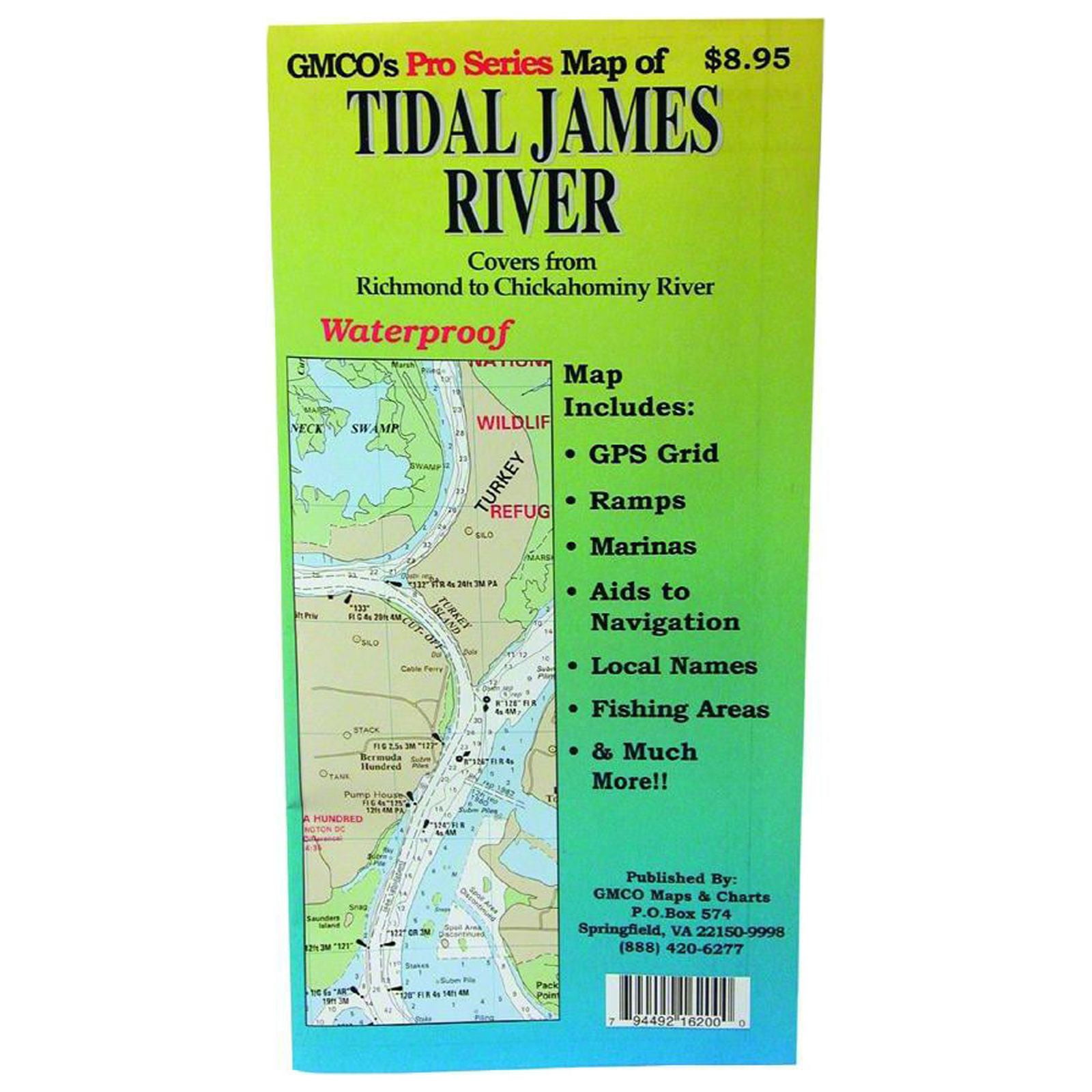 GMCO Tidal James River Map Pro Series GPS/Folded, 16200PS - Walmart.com