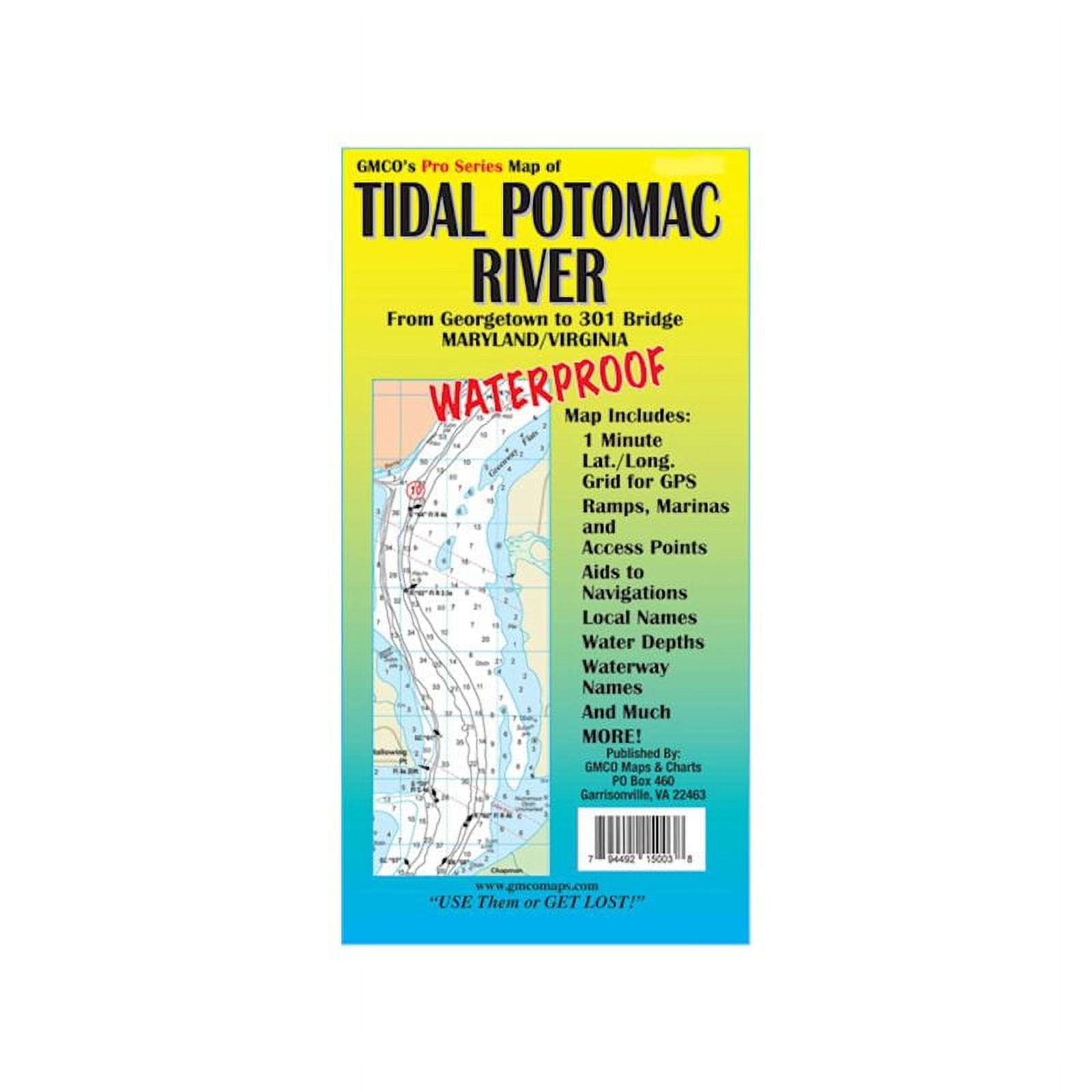 GMCO Tidal Potomac River Pro Series Map - Walmart.com