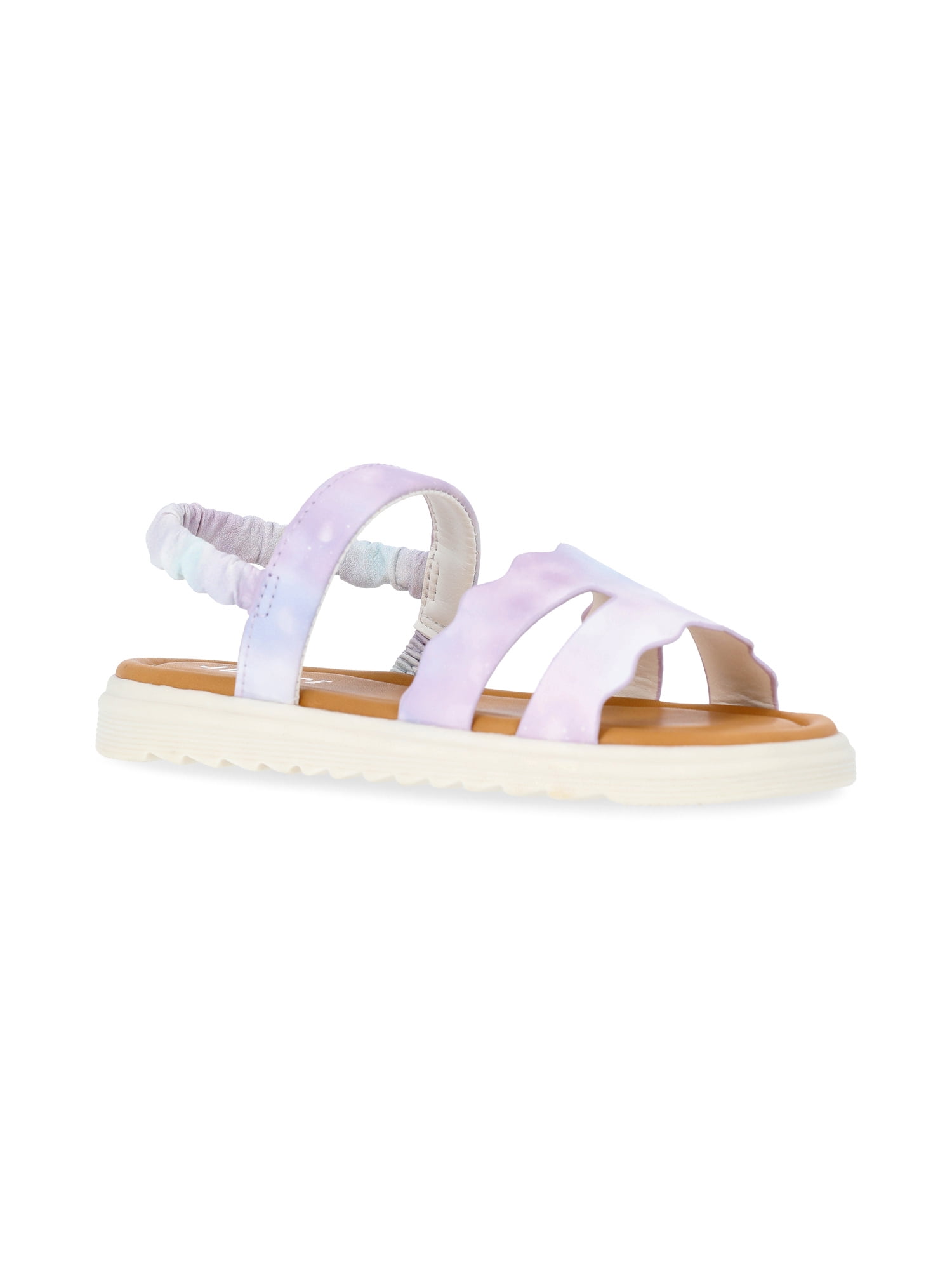 Justice Little and Big Girls Faux Leather Cut Out Sandals - Walmart.com