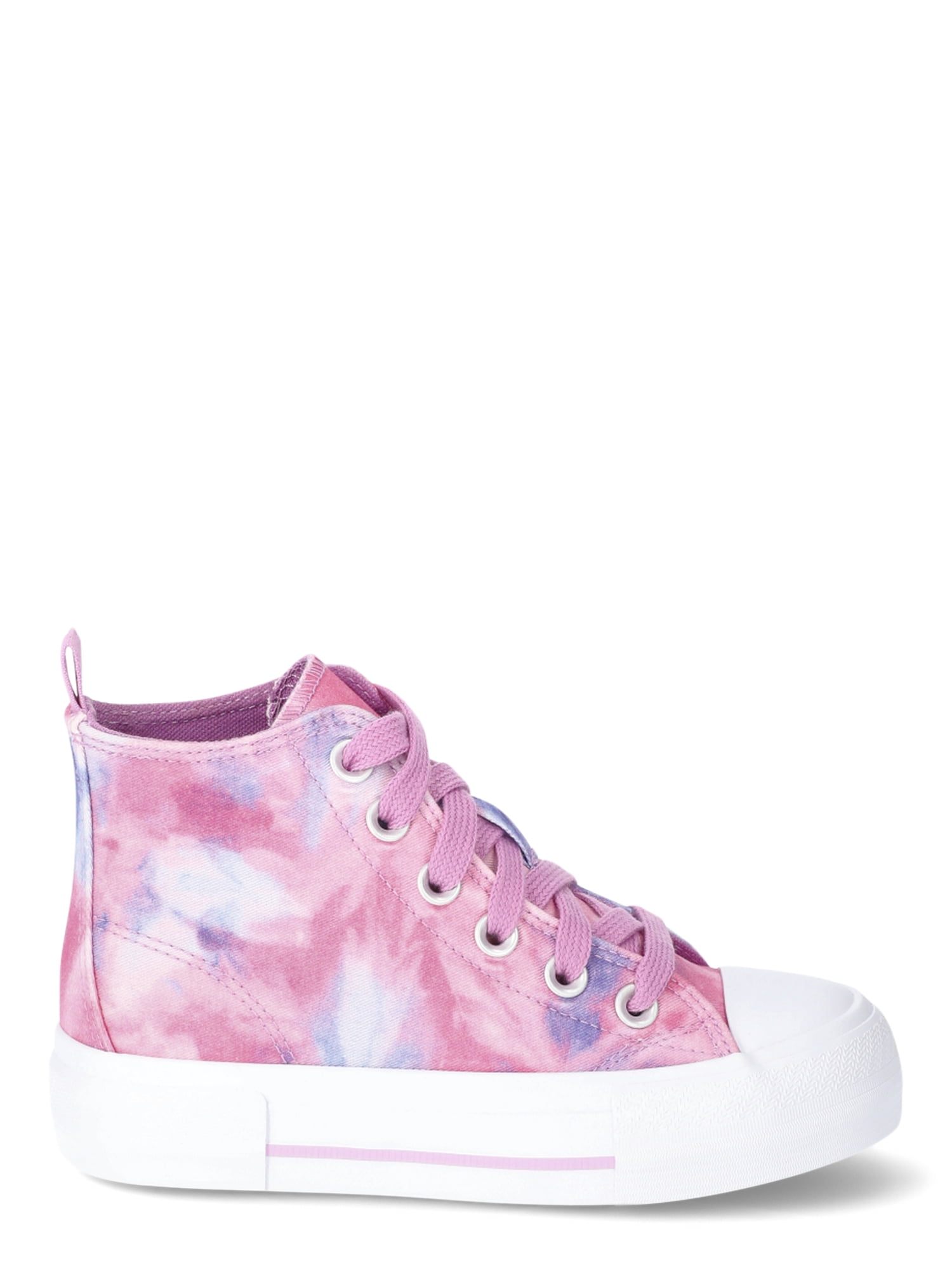 Wonder Nation Little Girl & Big Girl Canvas High Top Sneaker - Walmart.com